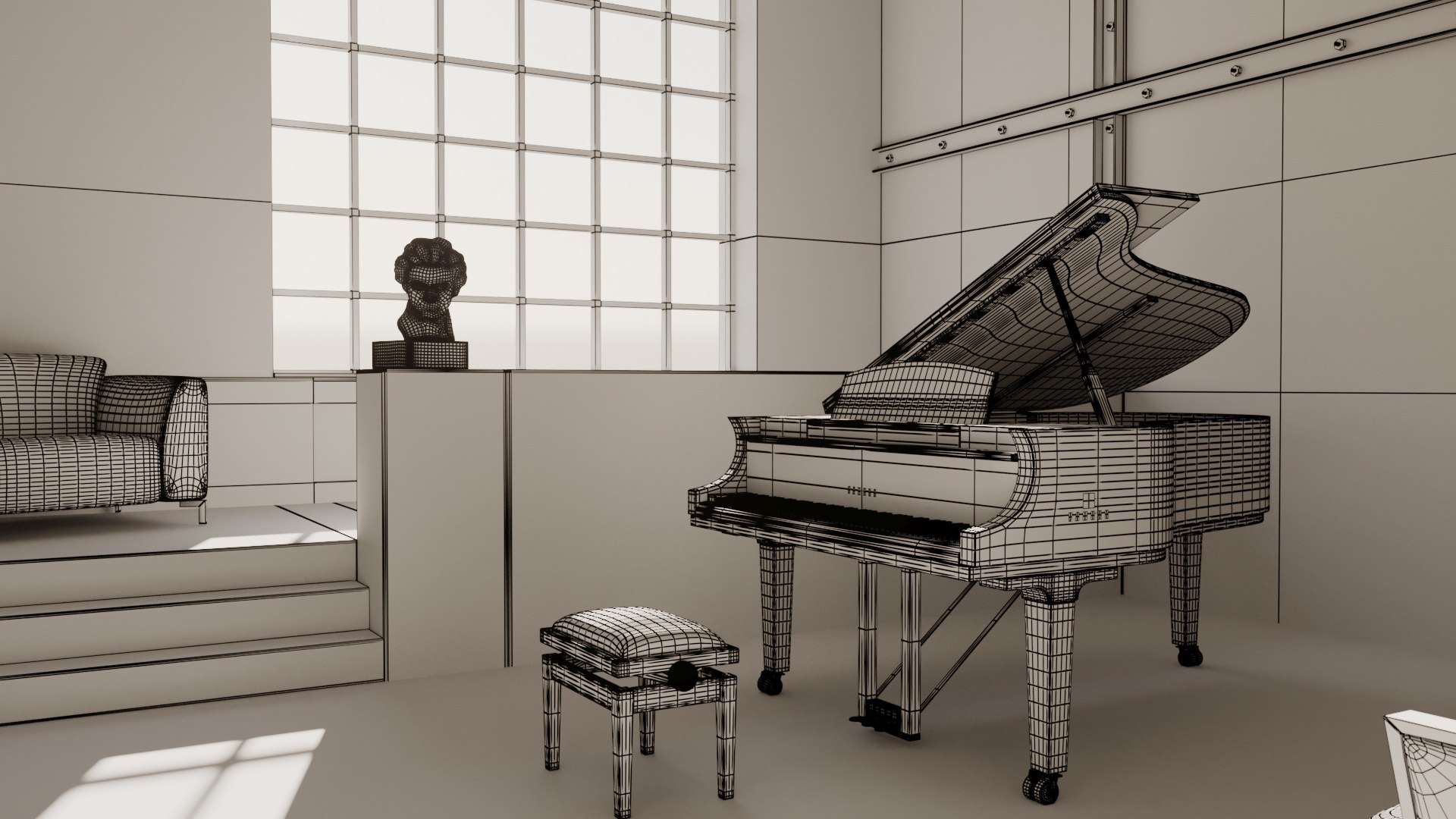 Room Scene 3D Model - TurboSquid 1486163