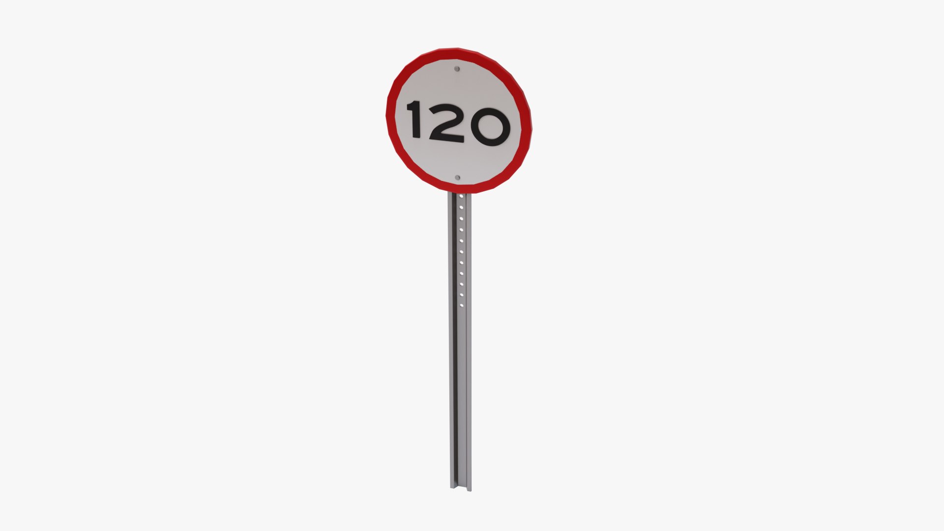 3D Speed Limit Road Sign Vol 2 Model - TurboSquid 2237446
