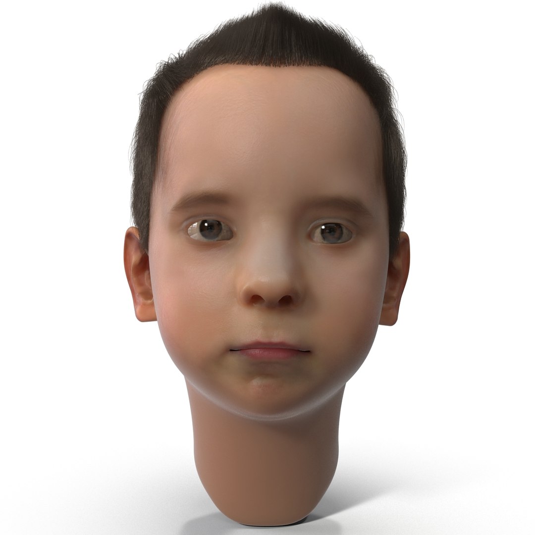 3d model of boy head version 2