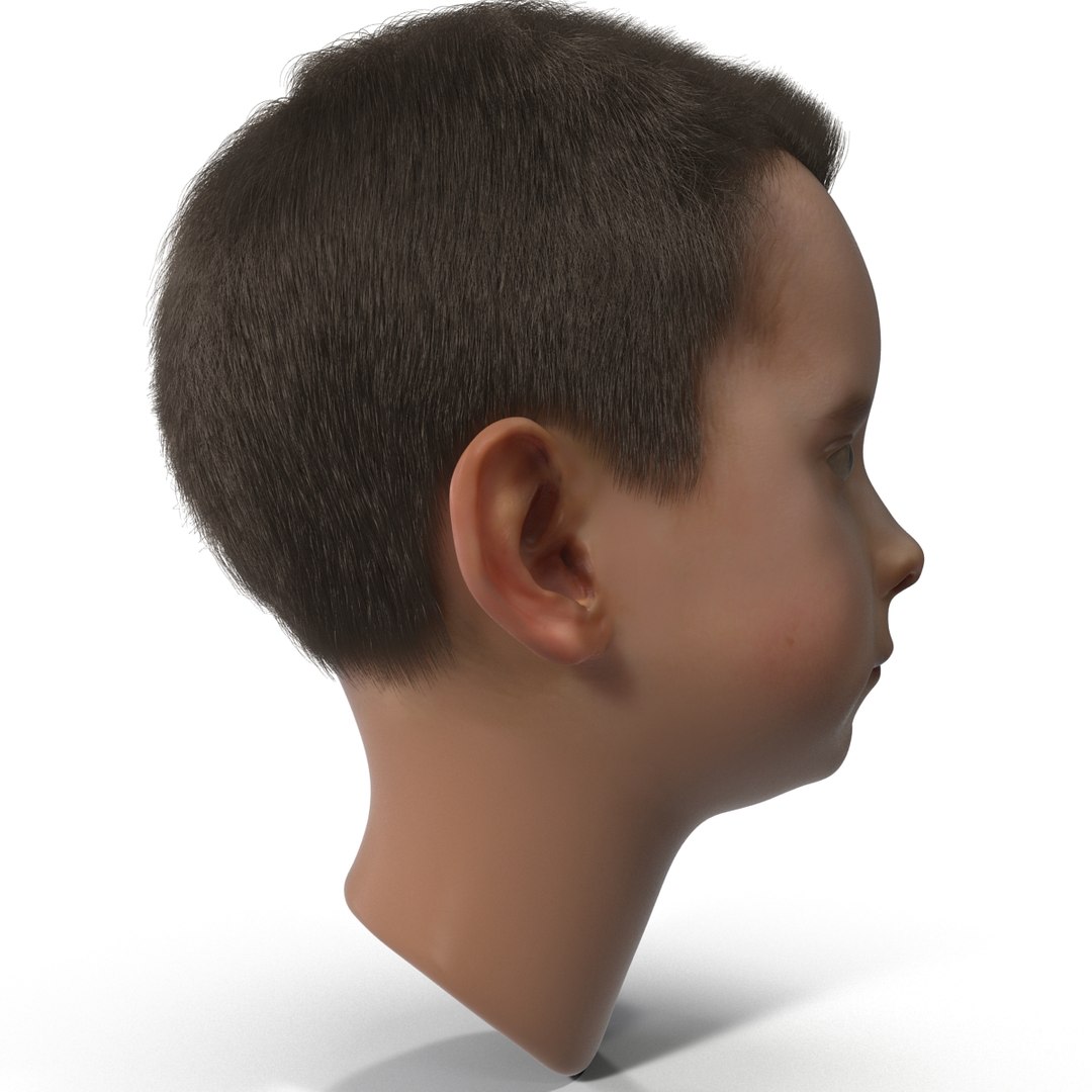 3d model of boy head version 2