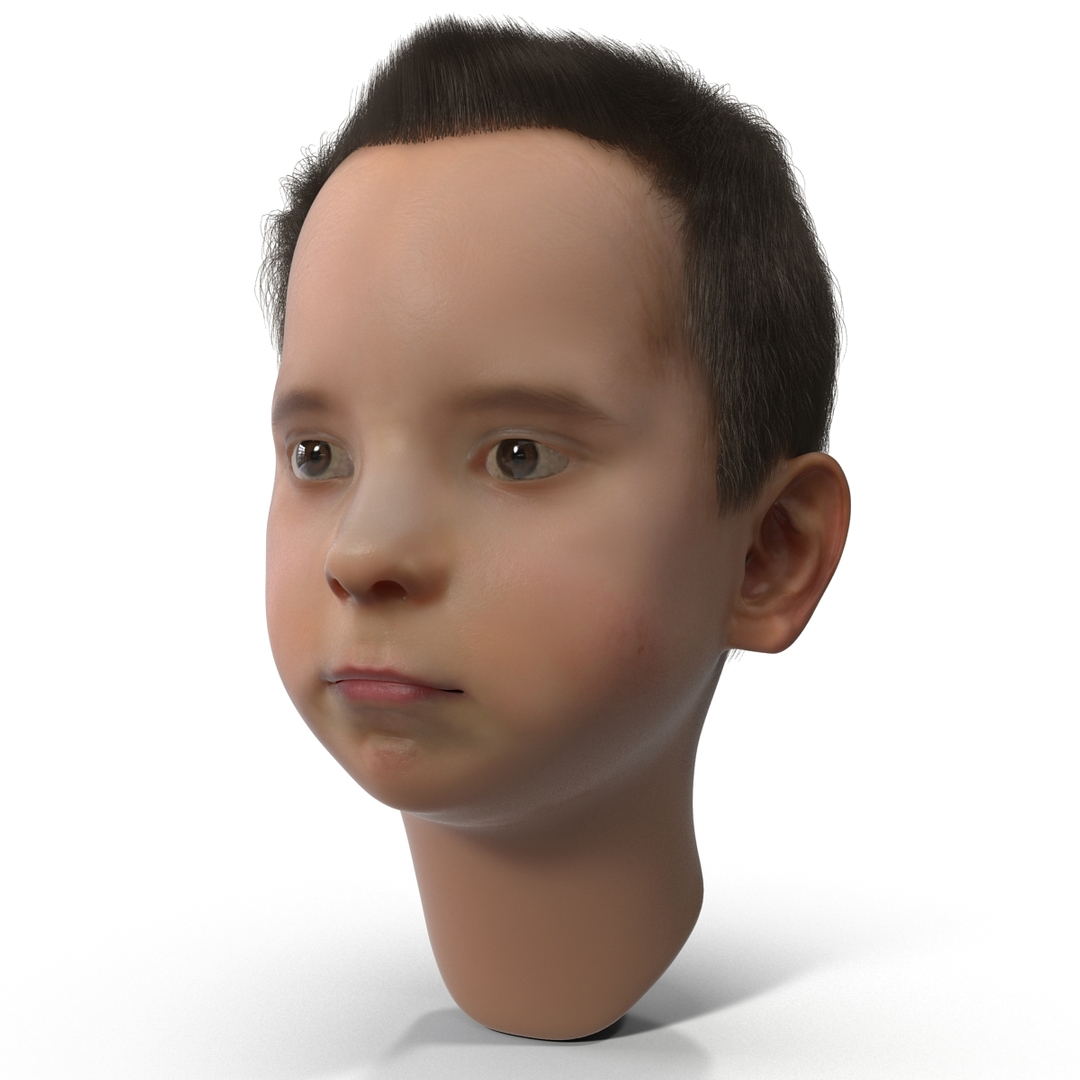 3d Model Of Boy Head Version 2