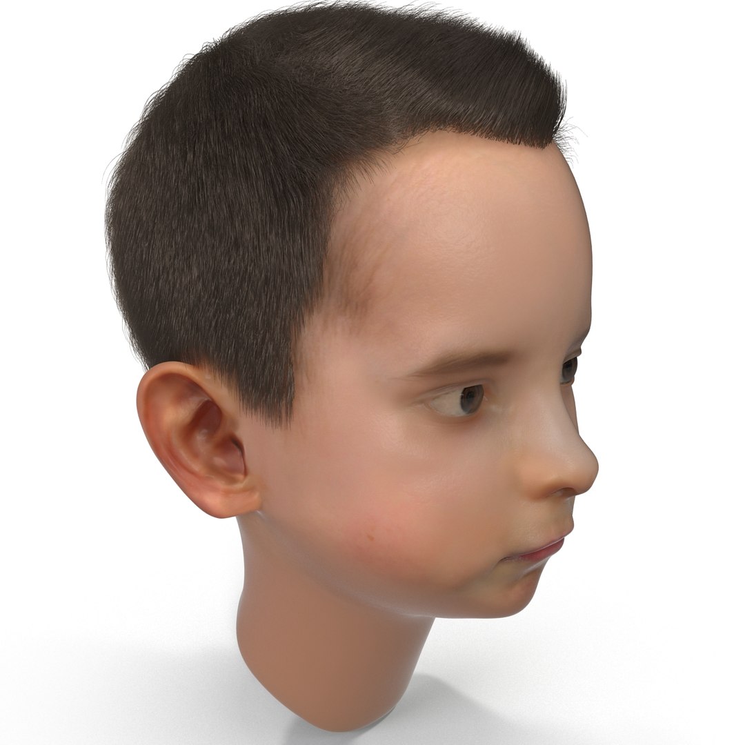 3d model of boy head version 2
