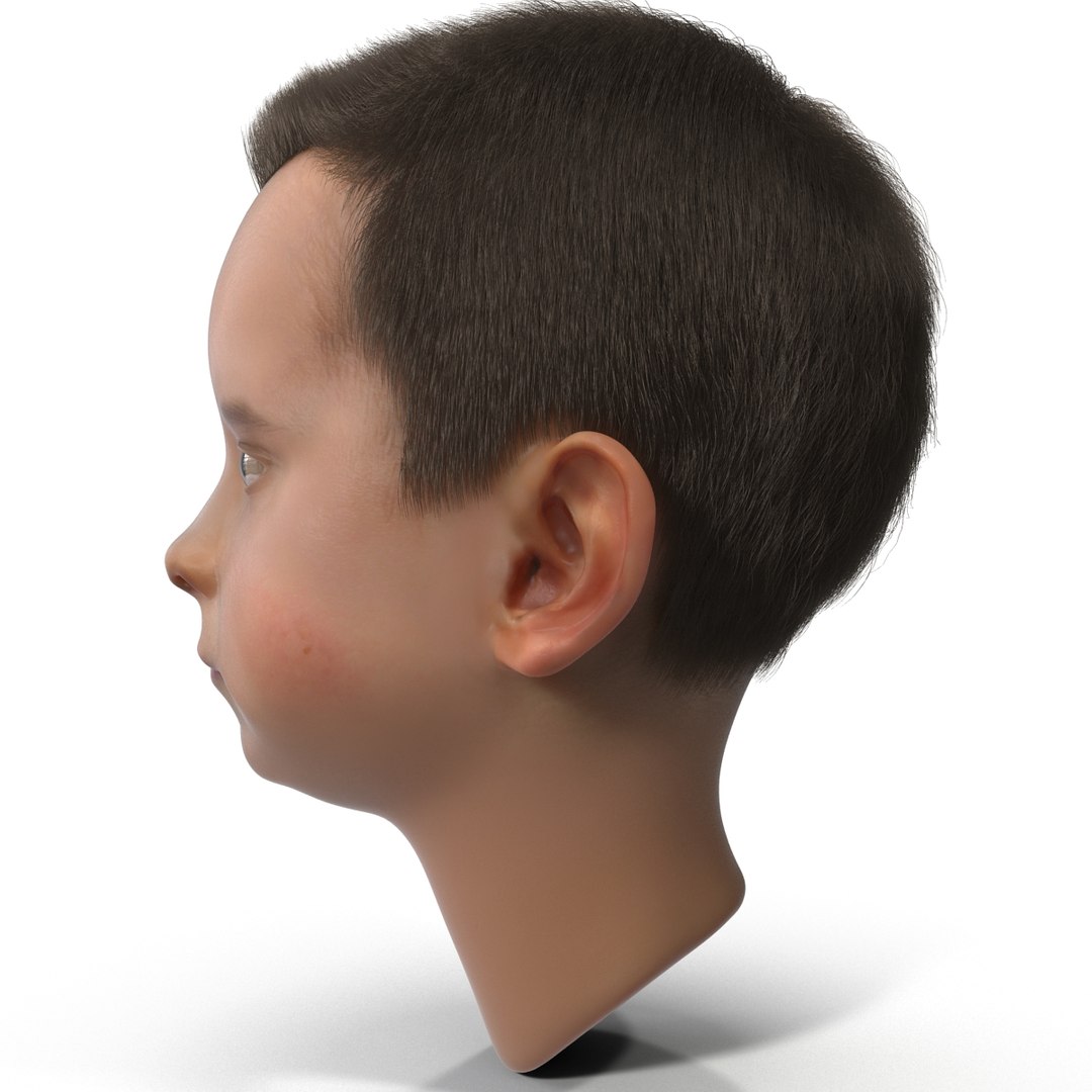 3d model of boy head version 2