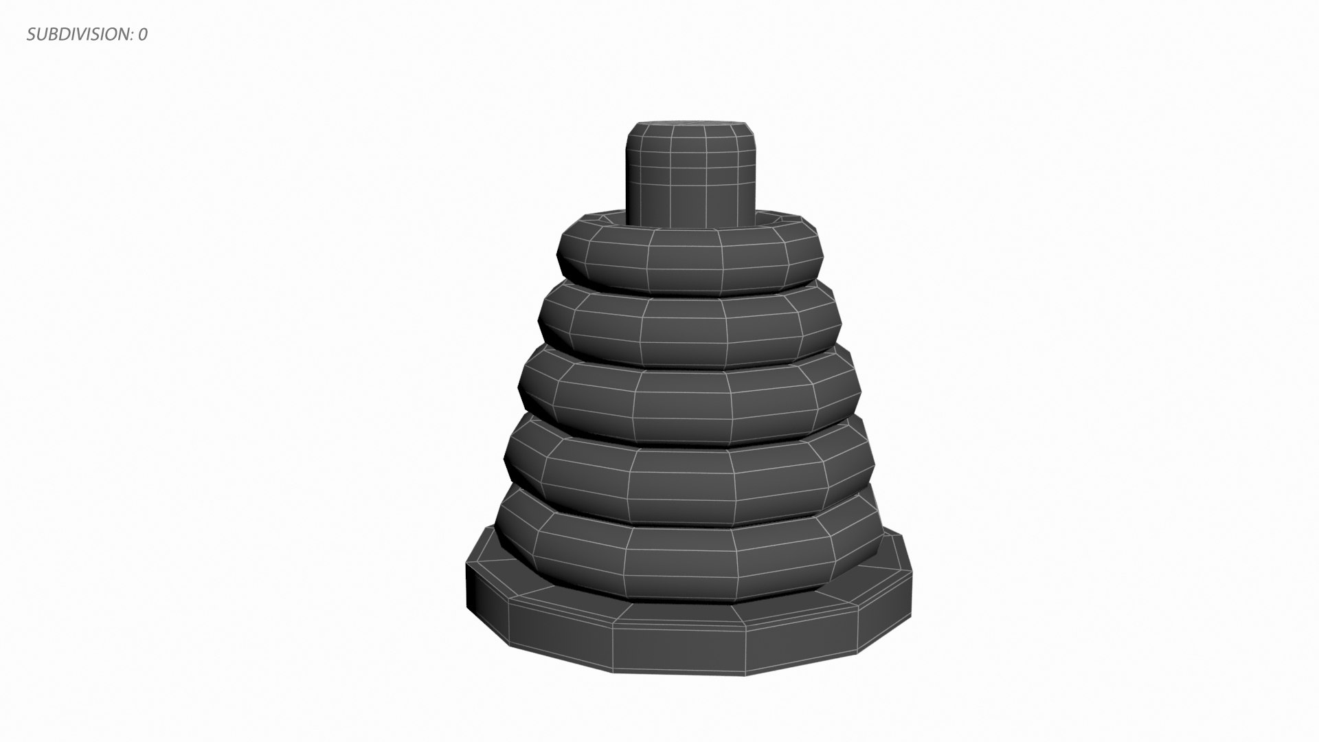Pyramid Of Rings Toy 3D Model - TurboSquid 1983726