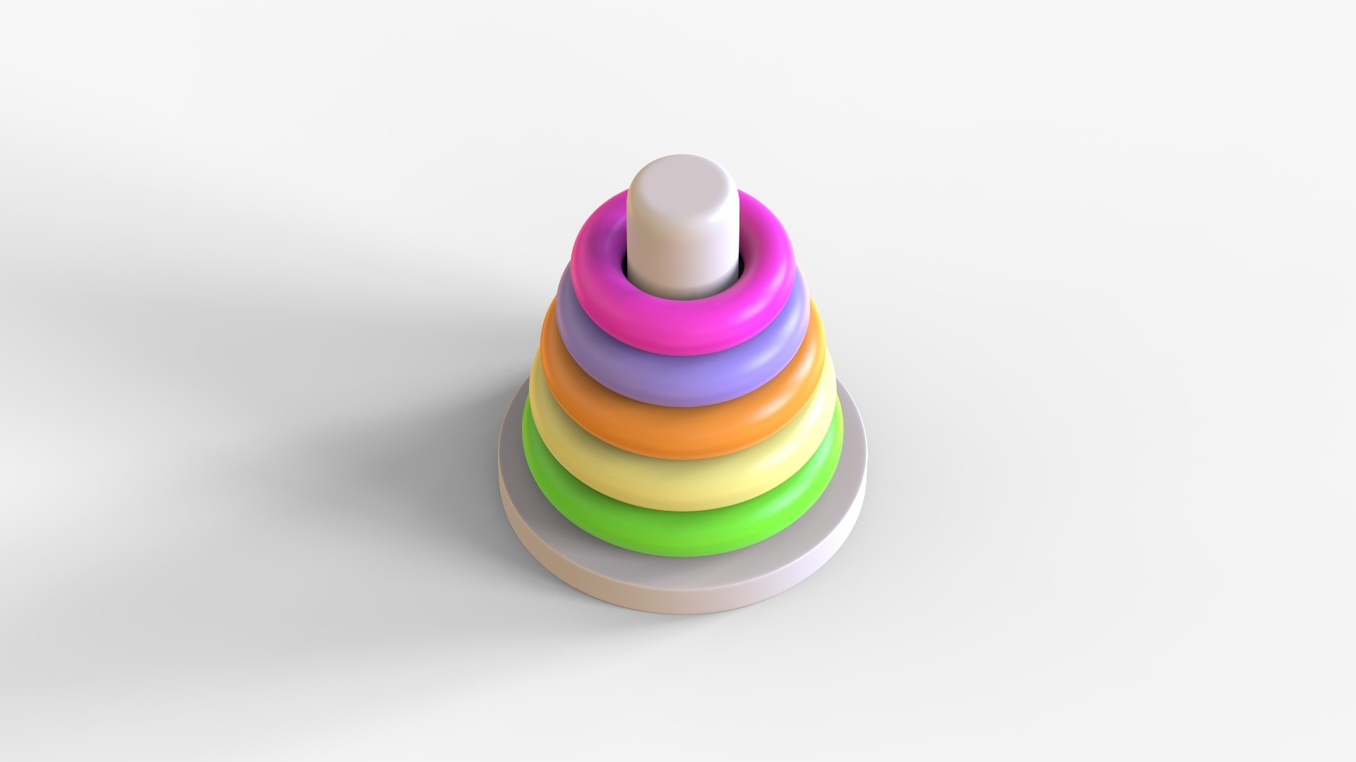 Pyramid Of Rings Toy 3D Model - TurboSquid 1983726