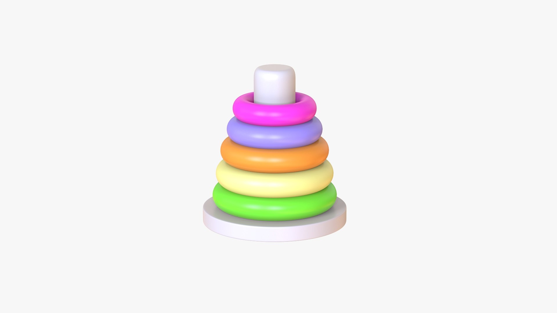 Pyramid Of Rings Toy 3D Model - TurboSquid 1983726