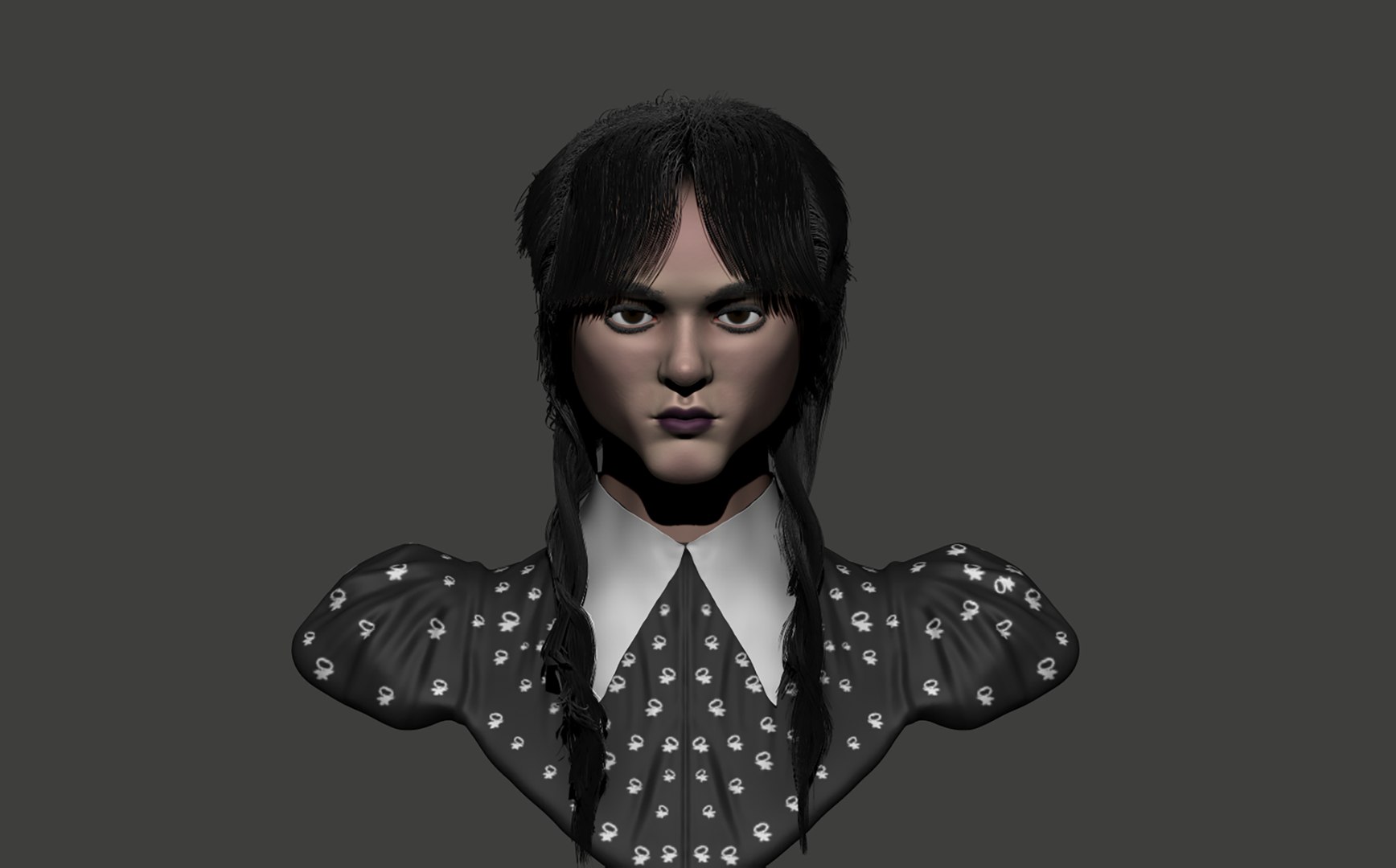 Wednesday Addams 3D - TurboSquid 2000571