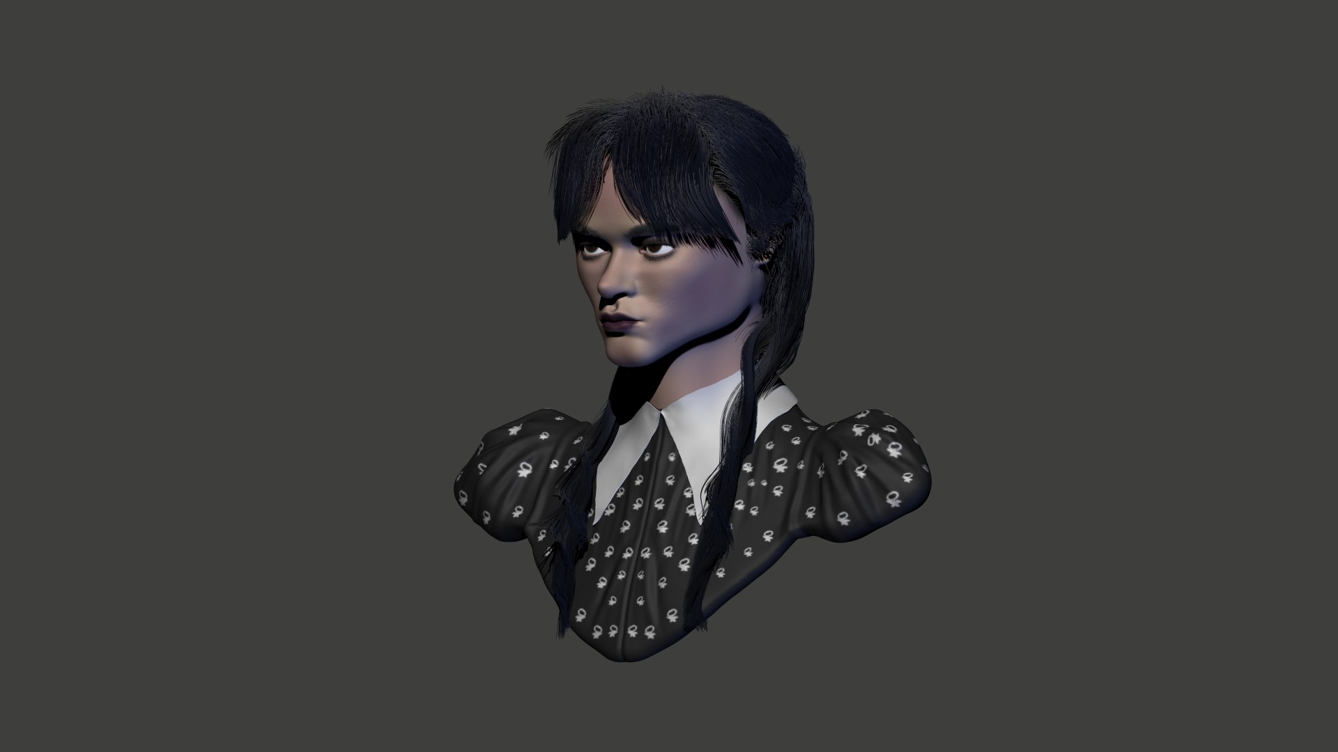 Wednesday Addams 3D - TurboSquid 2000571