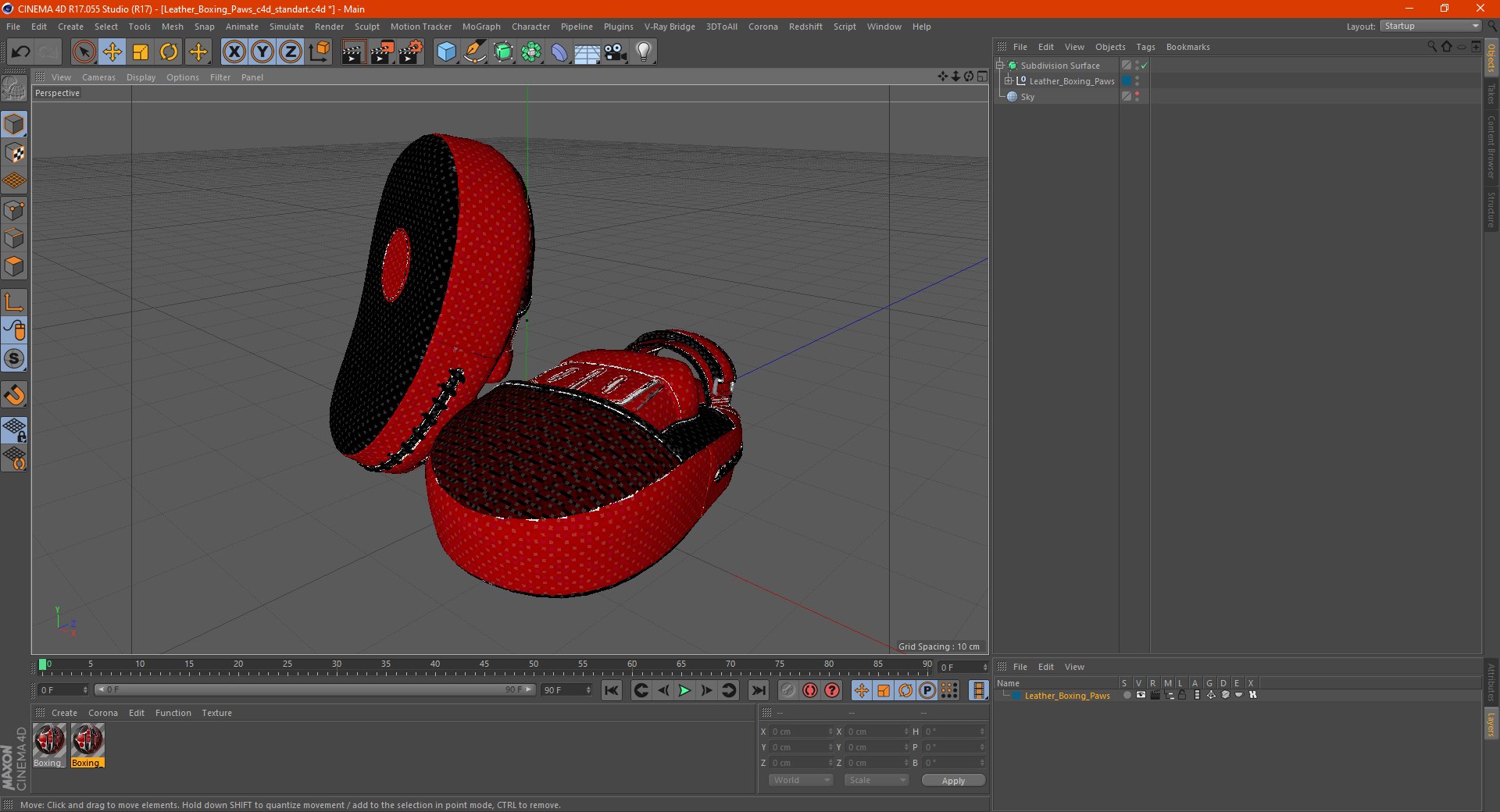 Leather Boxing Paws 3D Model - TurboSquid 1653248