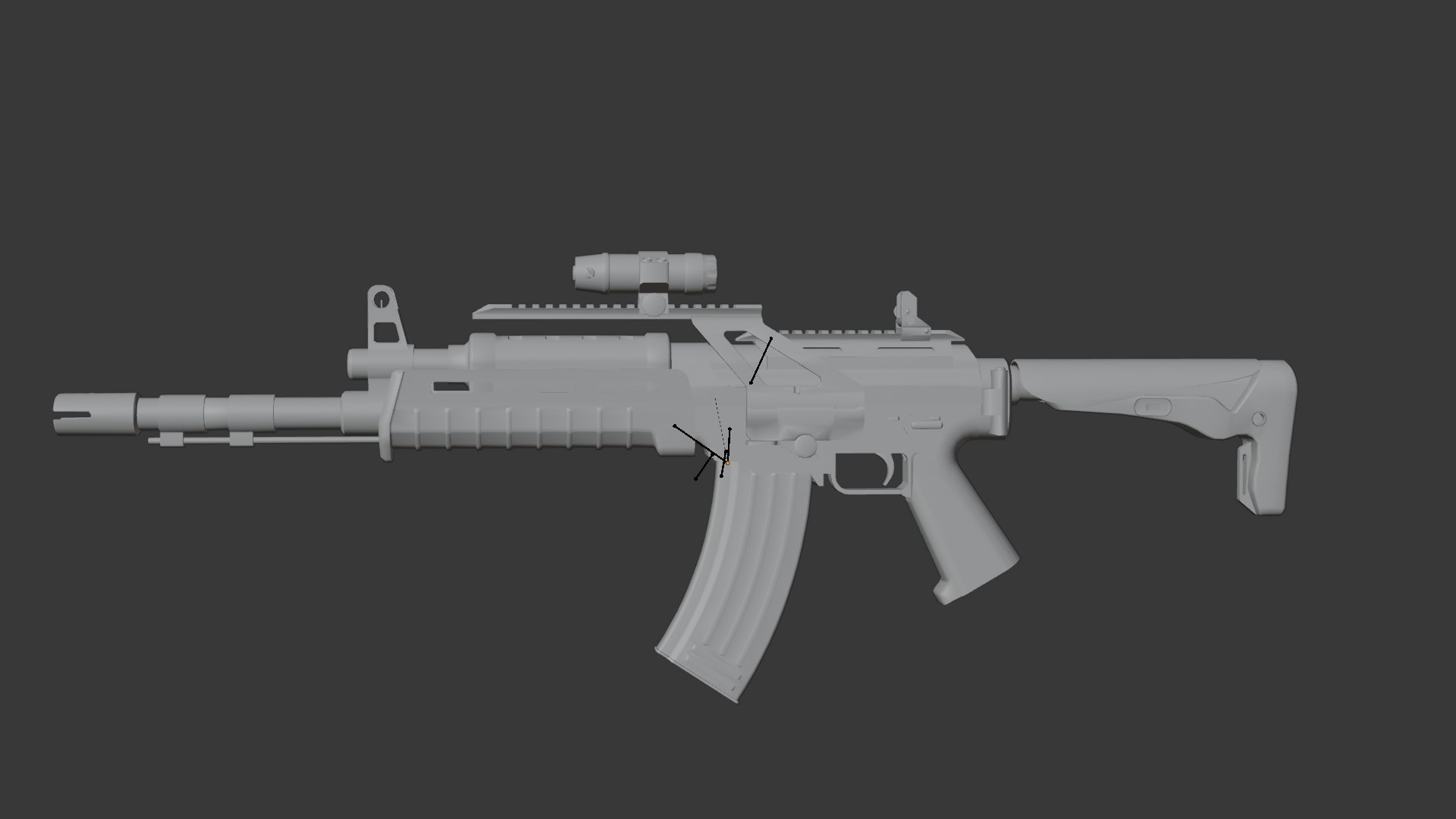 Assault Rifle - Rigged 3D - TurboSquid 2334616