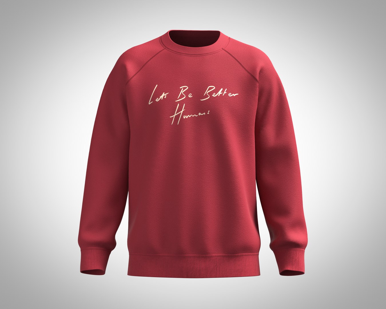 Mens Sweatshirt-Script Slogan Lettering 3D - TurboSquid 2080083
