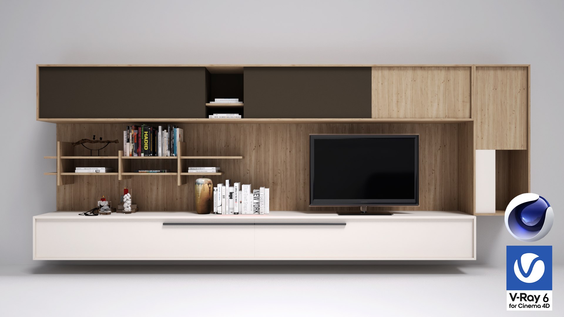 3D Equipped Wall C4D - VRay6 Model - TurboSquid 2333699