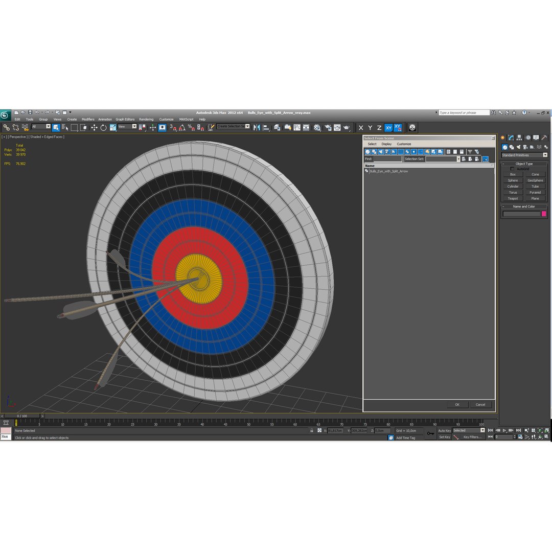 3d bulls eye split arrow
