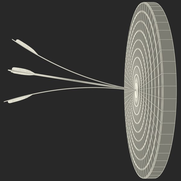 3d bulls eye split arrow