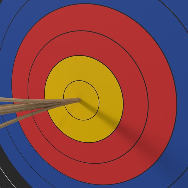 3d bulls eye split arrow
