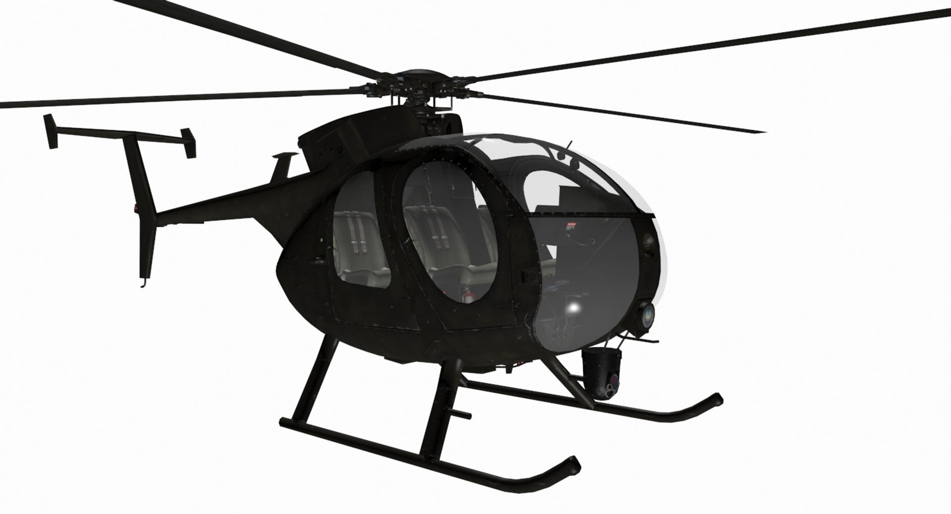 3d Mh-6 Little Bird Model