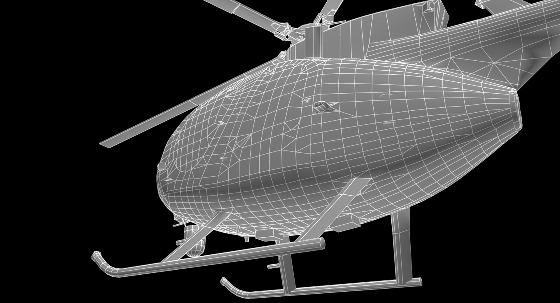 3d Mh-6 Little Bird Model