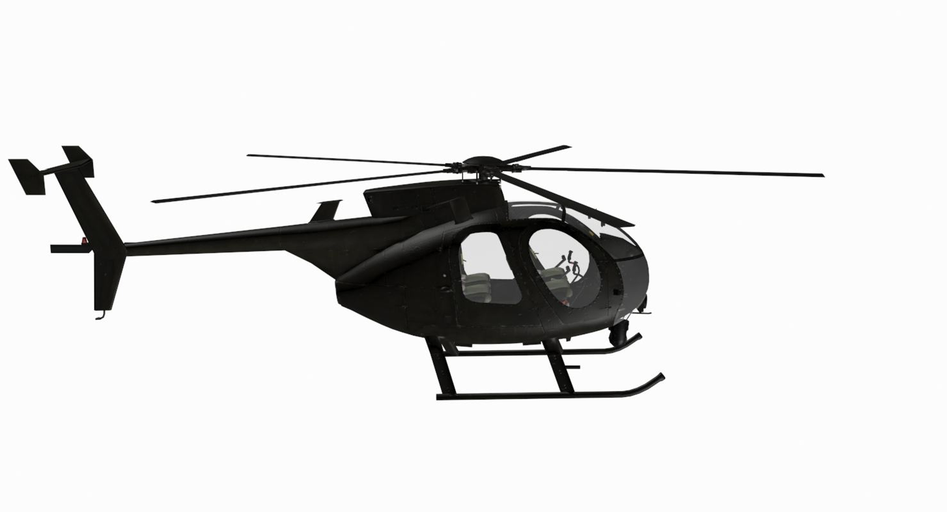 3d Mh-6 Little Bird Model