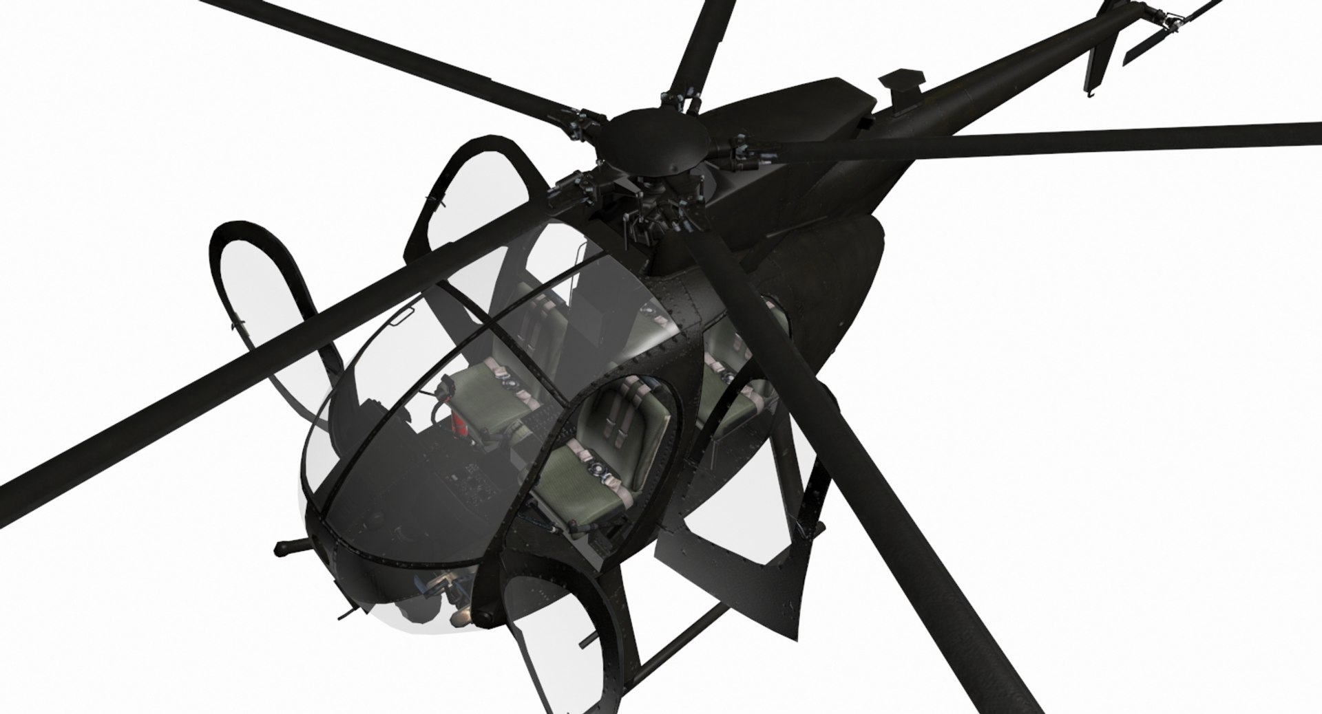 3d Mh-6 Little Bird Model