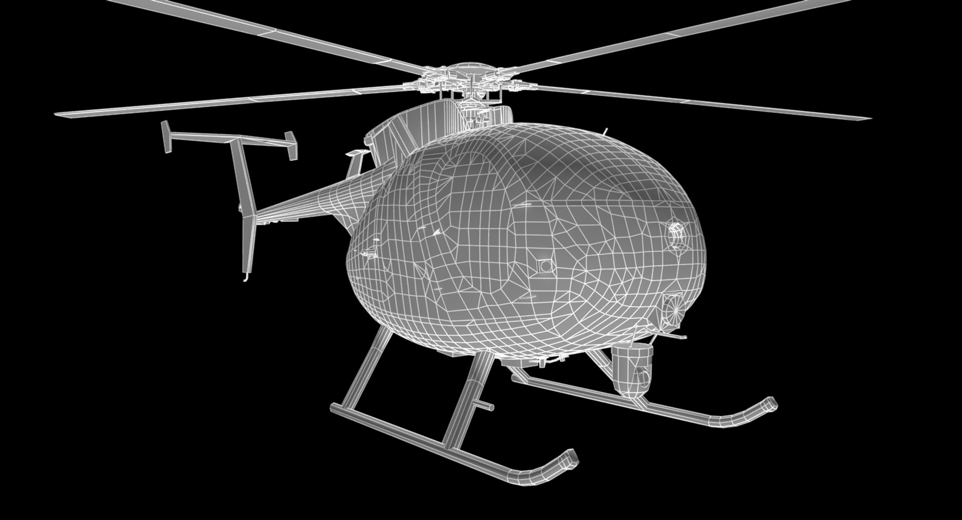 3d Mh-6 Little Bird Model
