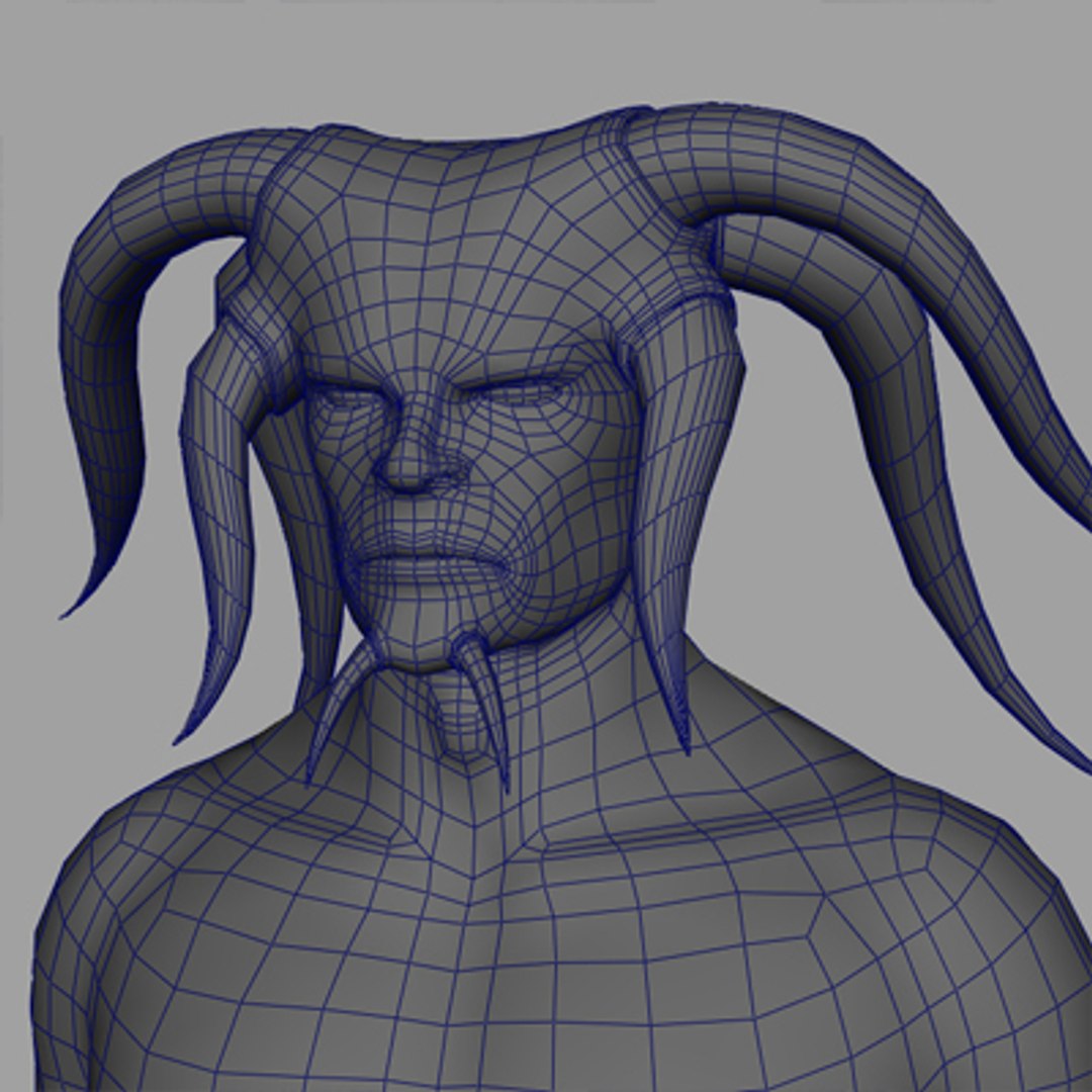 3d demon figure model