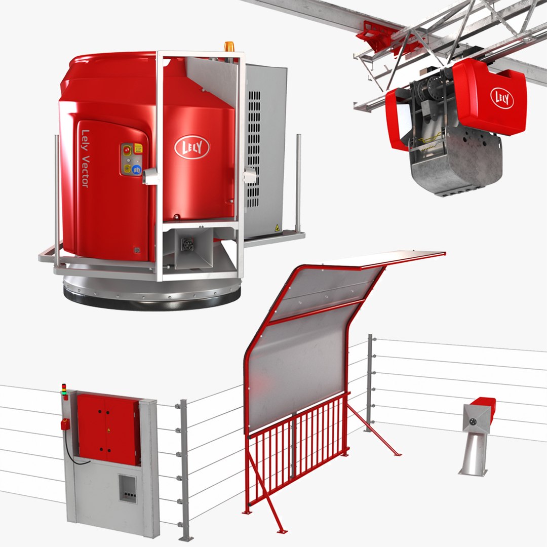 Automatic Feeding Machine Crane And Charge Station Collection 3D Model ...