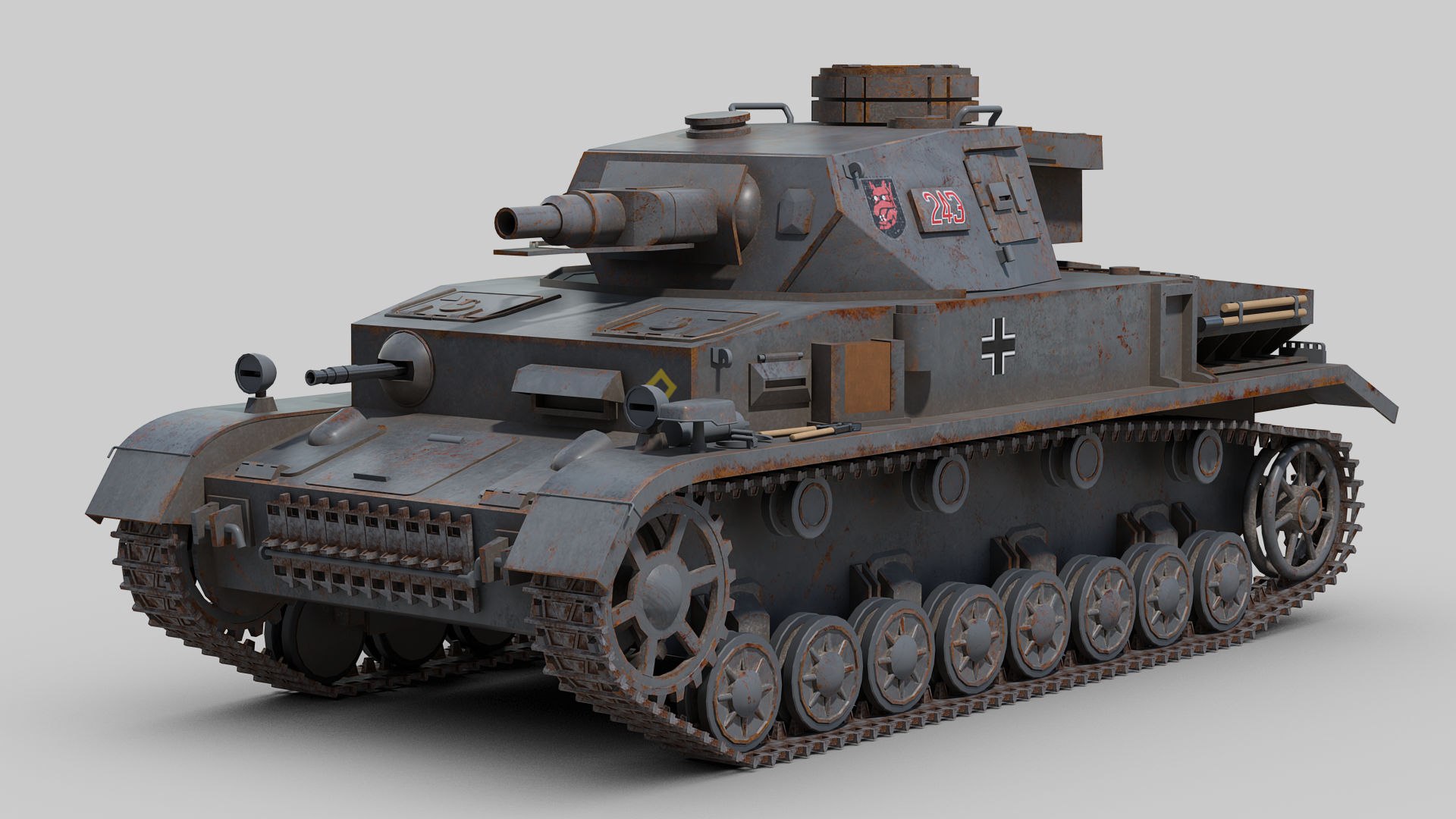 Panzer IV Ausf F 3D Model - TurboSquid 2299996