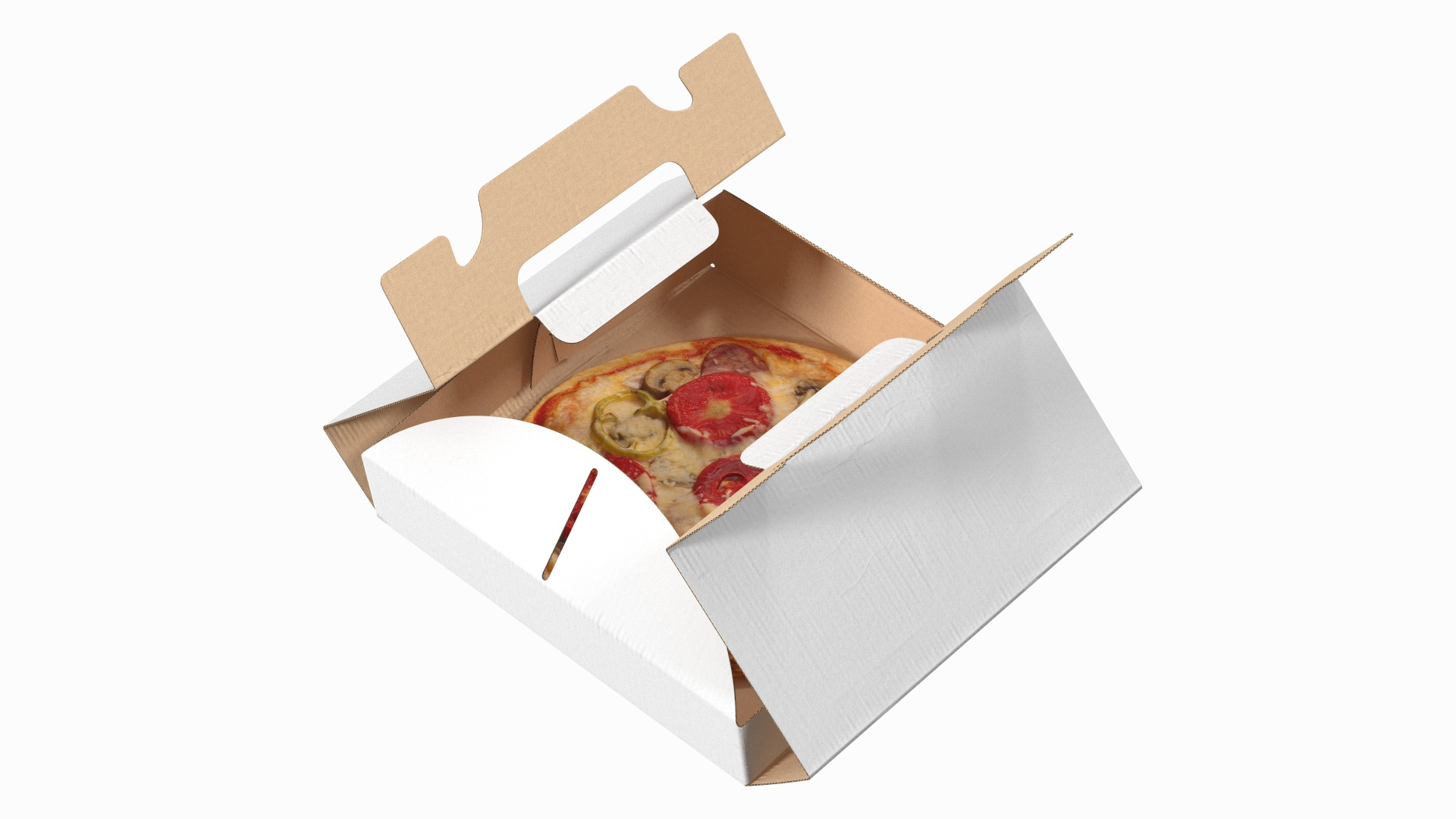 Carton Box with Pizza Open 3D model - TurboSquid 2080349