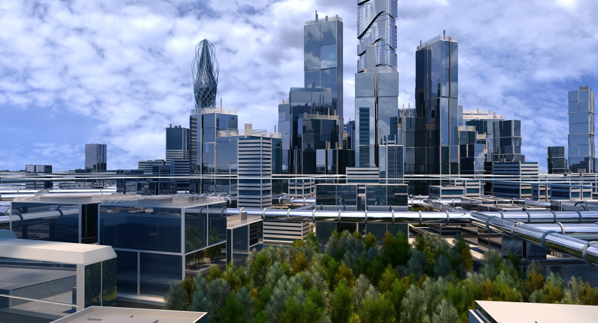 3D Future Futuristic Architectural - TurboSquid 1355871