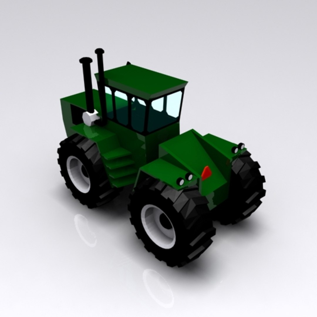 3d Model Green Yellow Harvesting