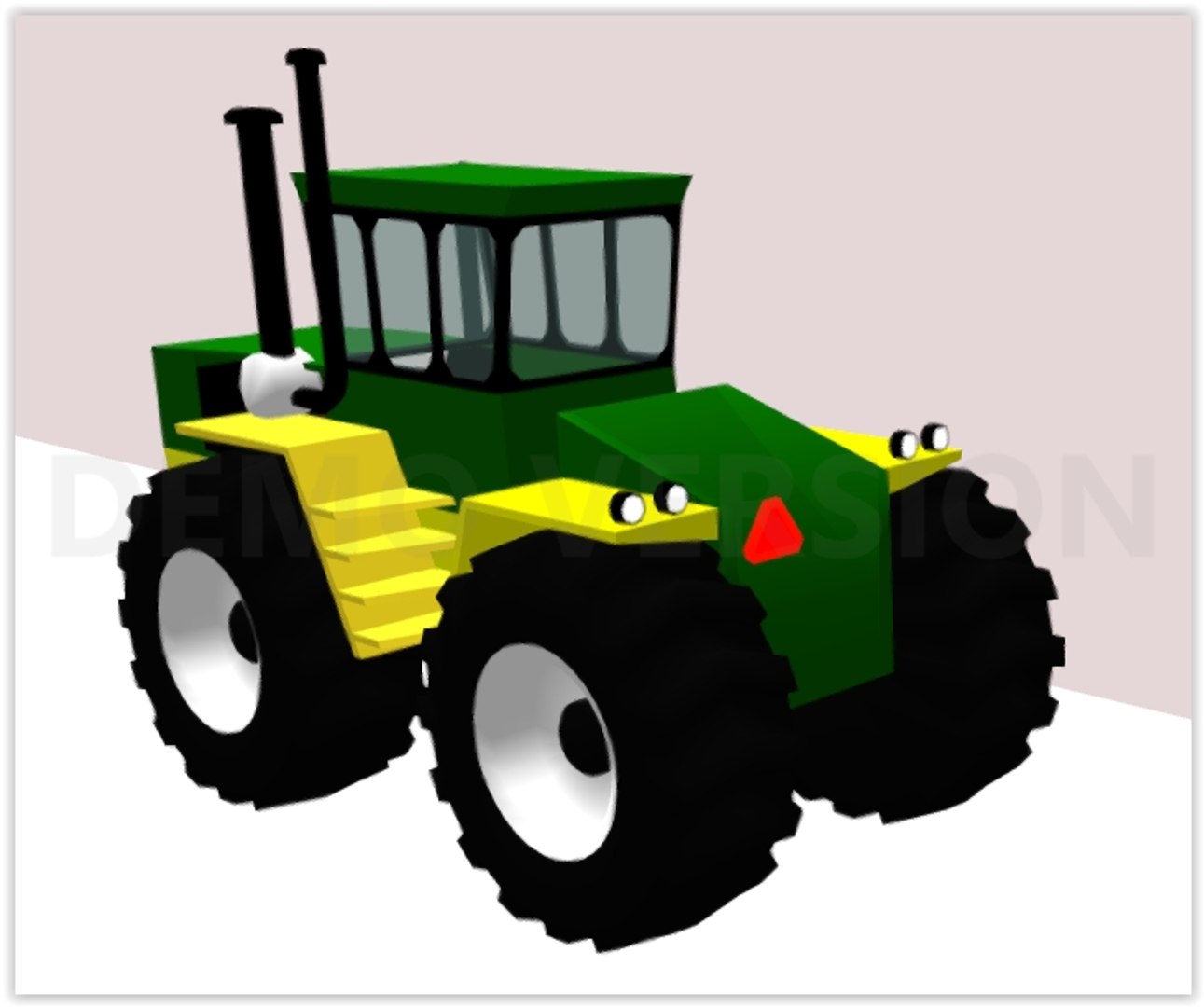 3d Model Green Yellow Harvesting