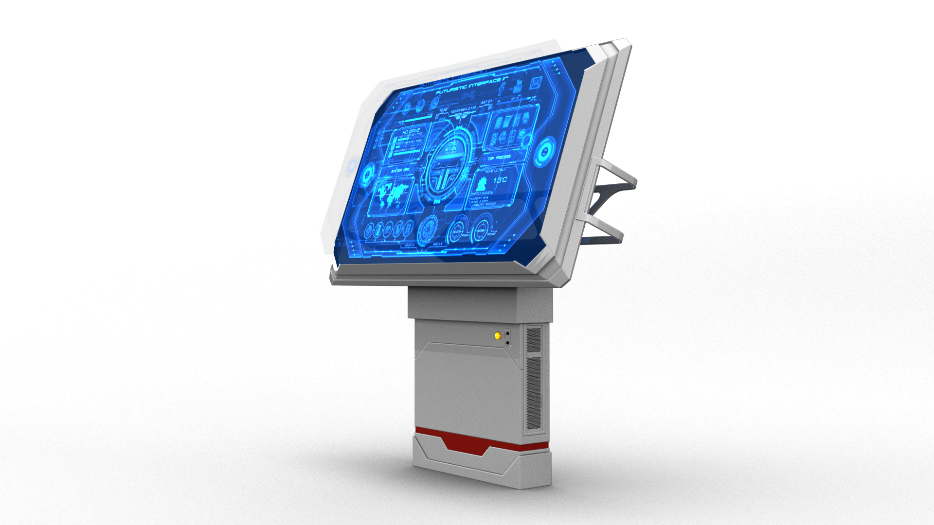 Sci-fi Monitor Real 3D Model - TurboSquid 1436409