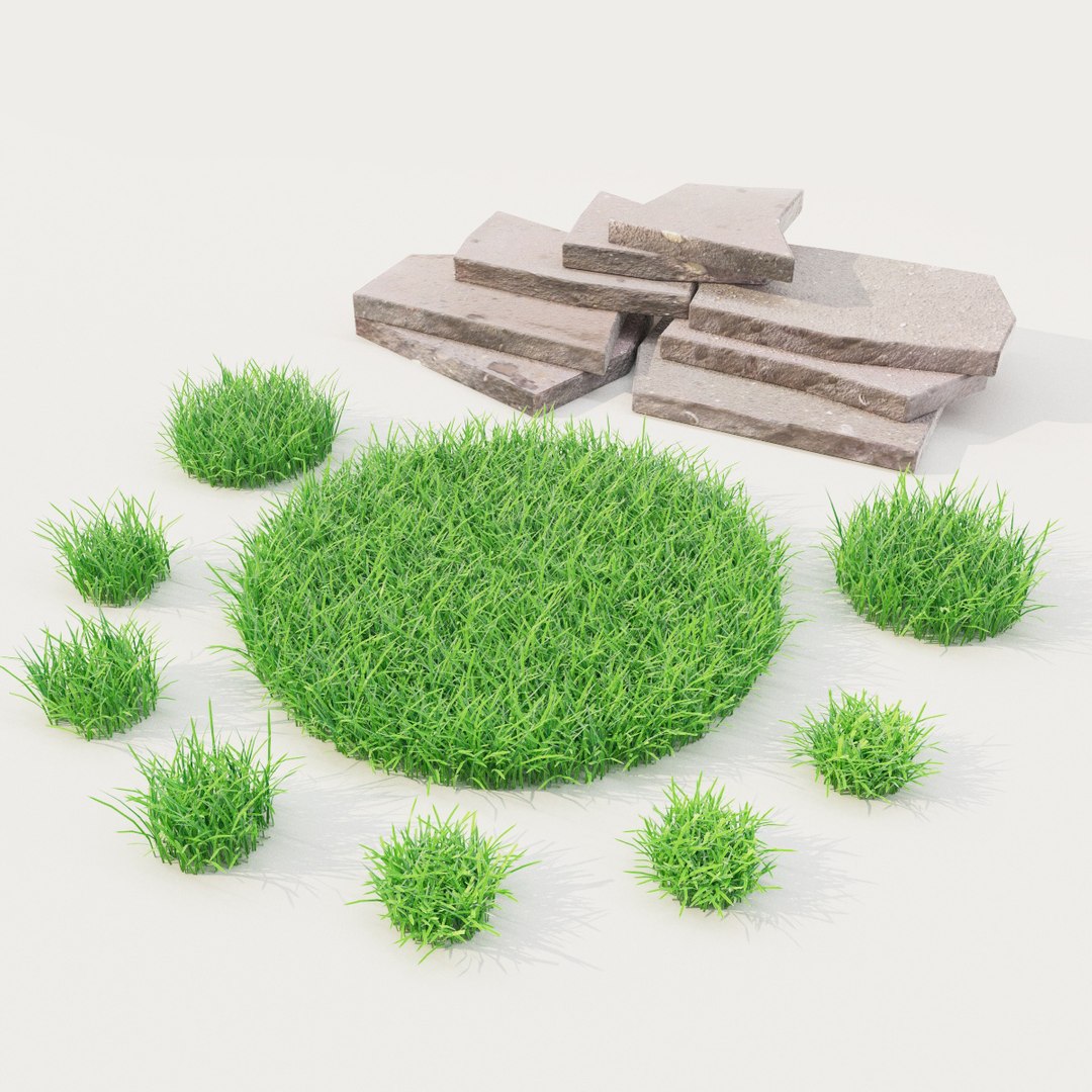 Grass Stones 3D Model - TurboSquid 1323864