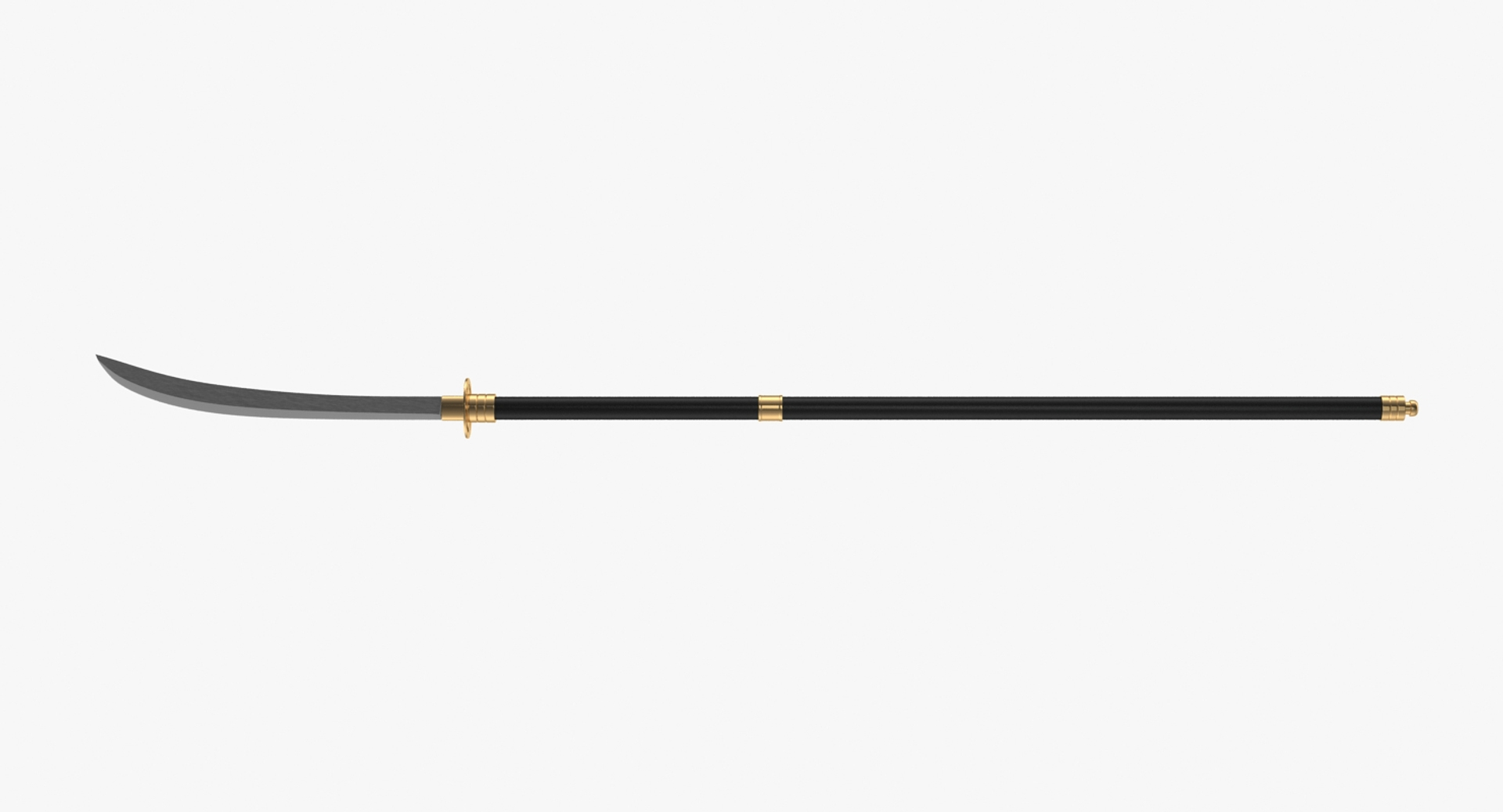 3d Model Naginata Japanese Pole Weapon