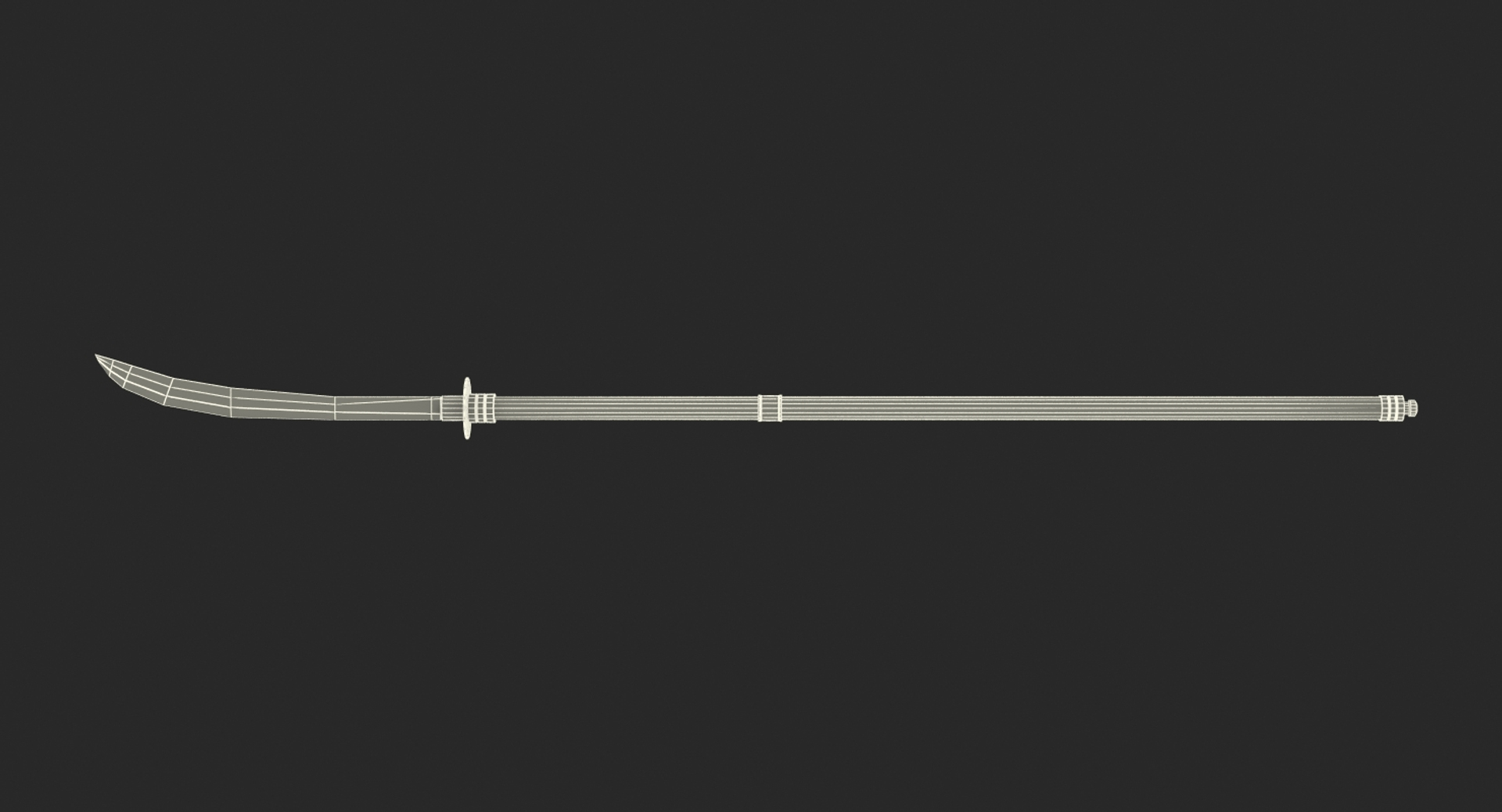 3d Model Naginata Japanese Pole Weapon