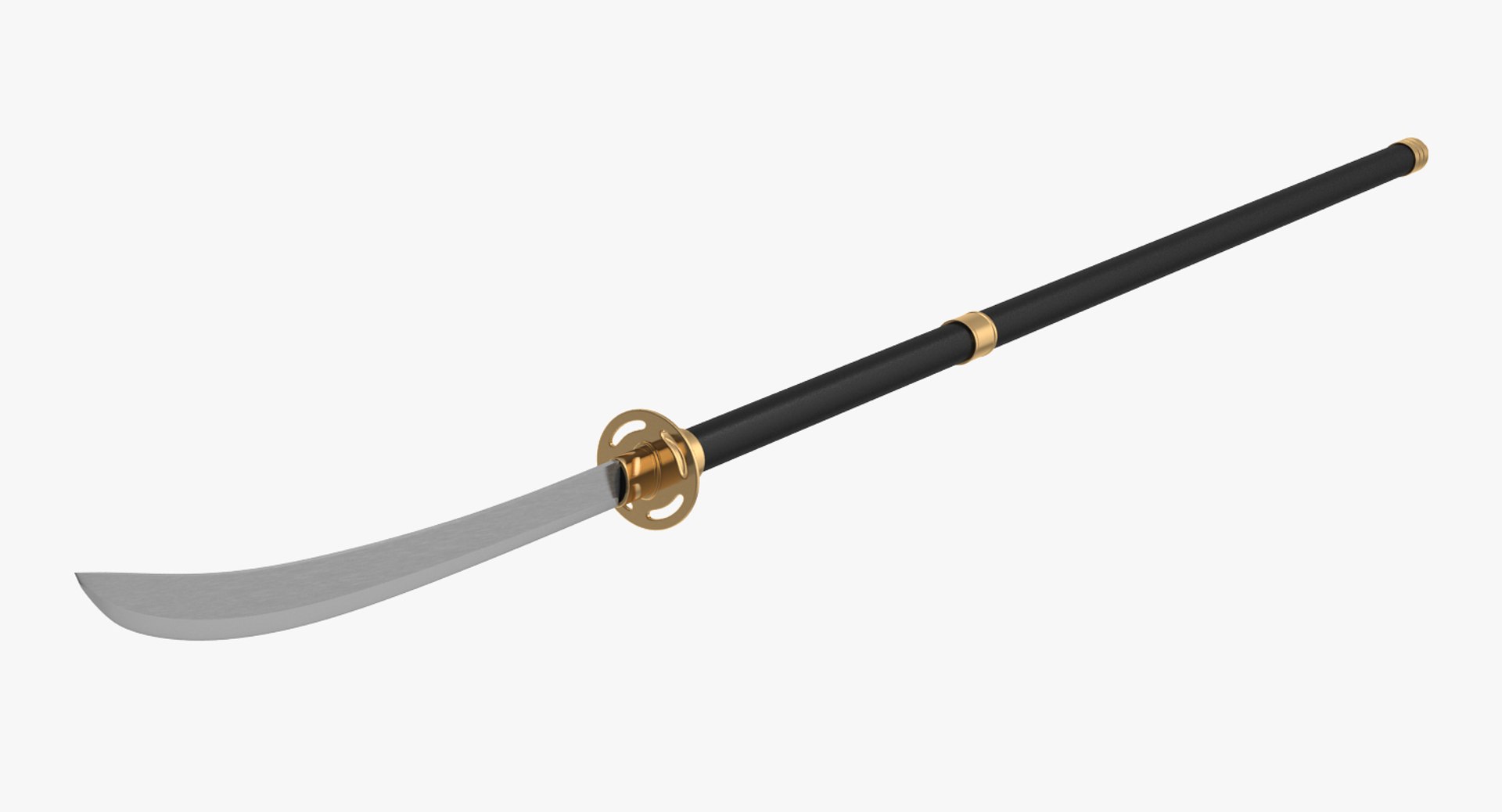 3d model naginata japanese pole weapon