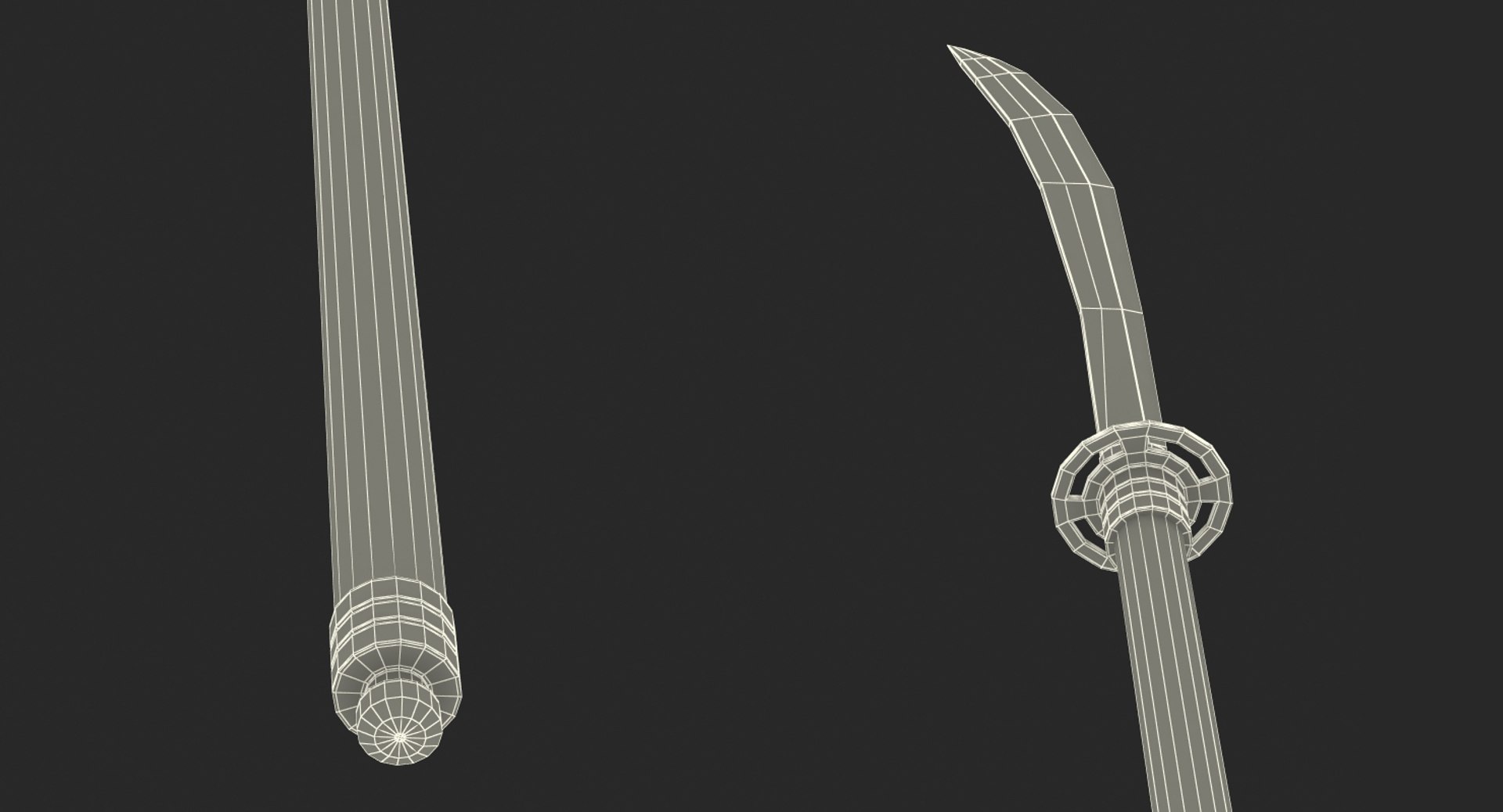 3d Model Naginata Japanese Pole Weapon