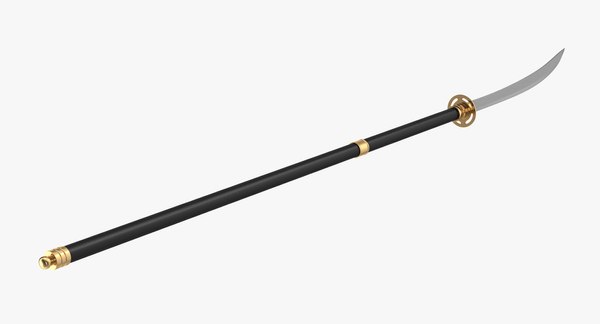 3d model naginata japanese pole weapon