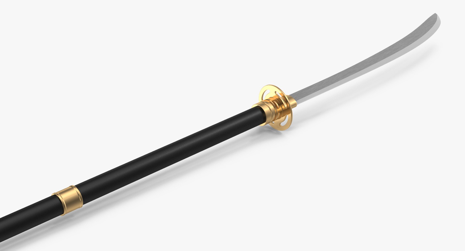3d model naginata japanese pole weapon