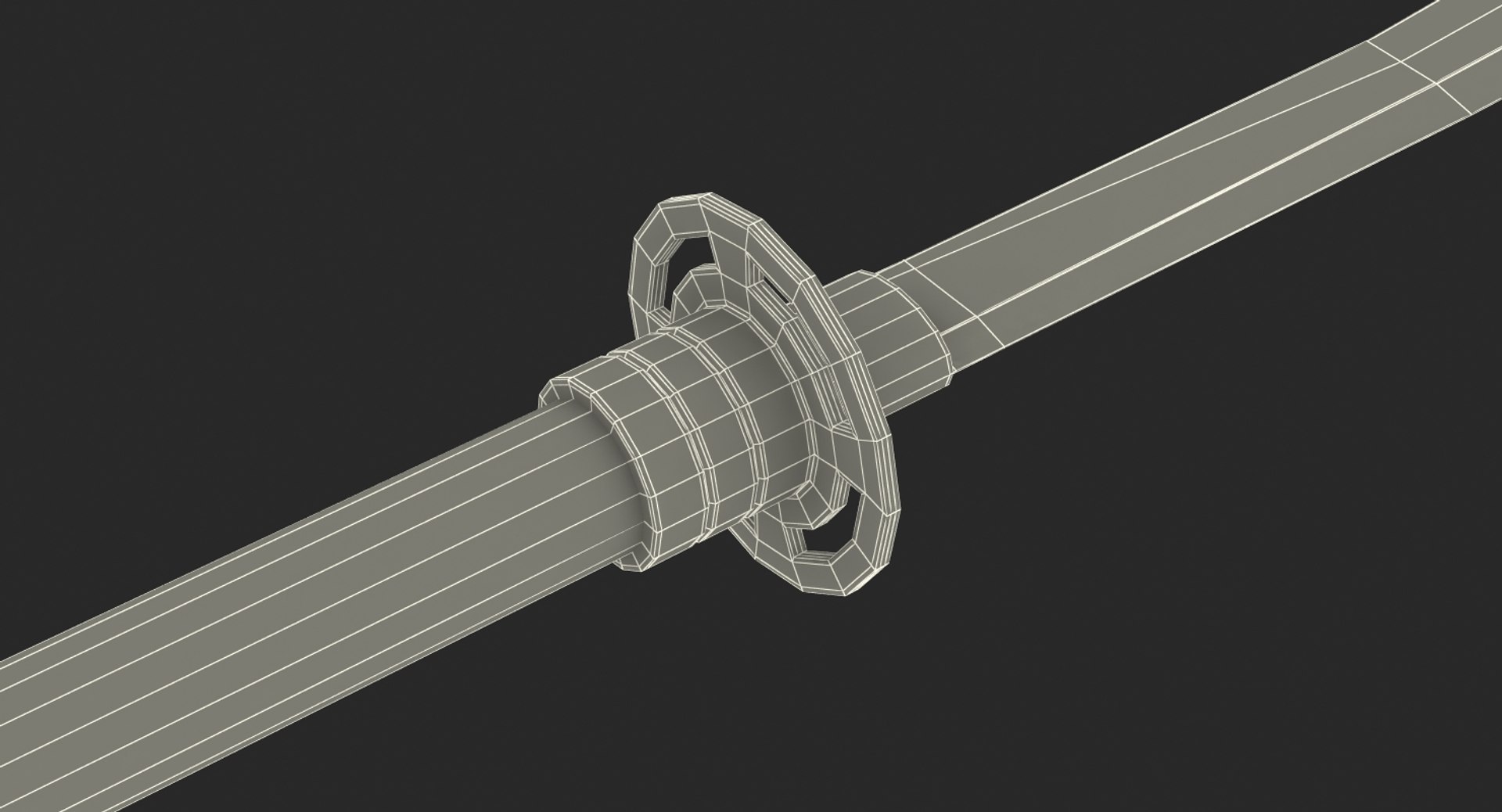 3d Model Naginata Japanese Pole Weapon