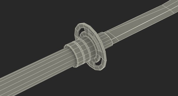 3d model naginata japanese pole weapon
