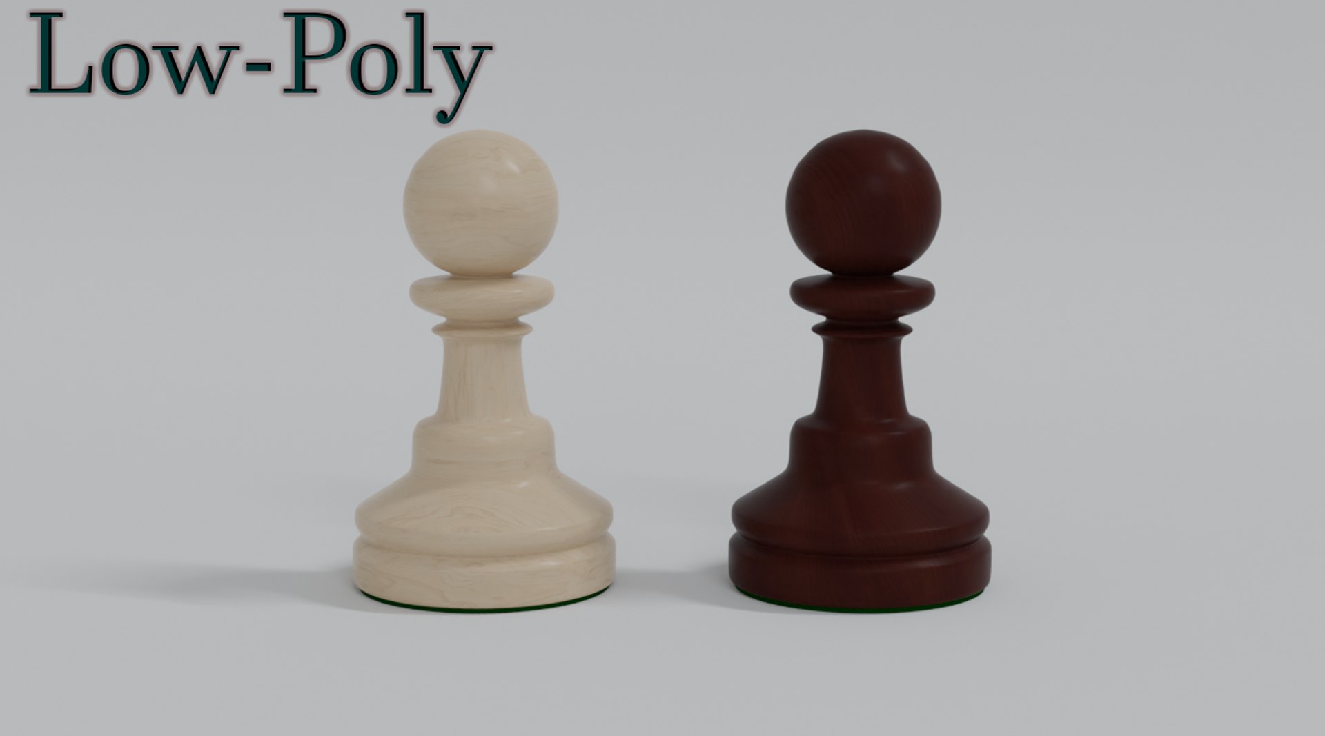 3D Pawn Wooden Chess Pieces - Low Poly - TurboSquid 2217048