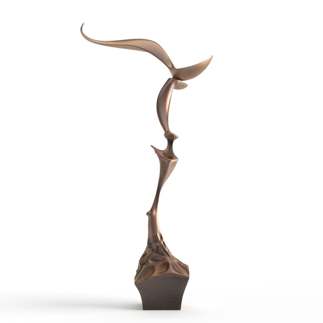 Abstract Art Bronze 3D Model - TurboSquid 1525959