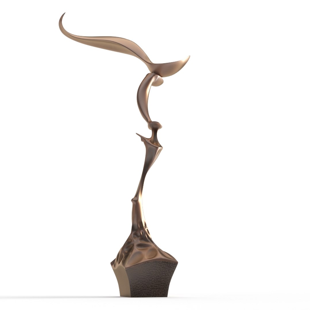 Abstract Art Bronze 3D Model - TurboSquid 1525959