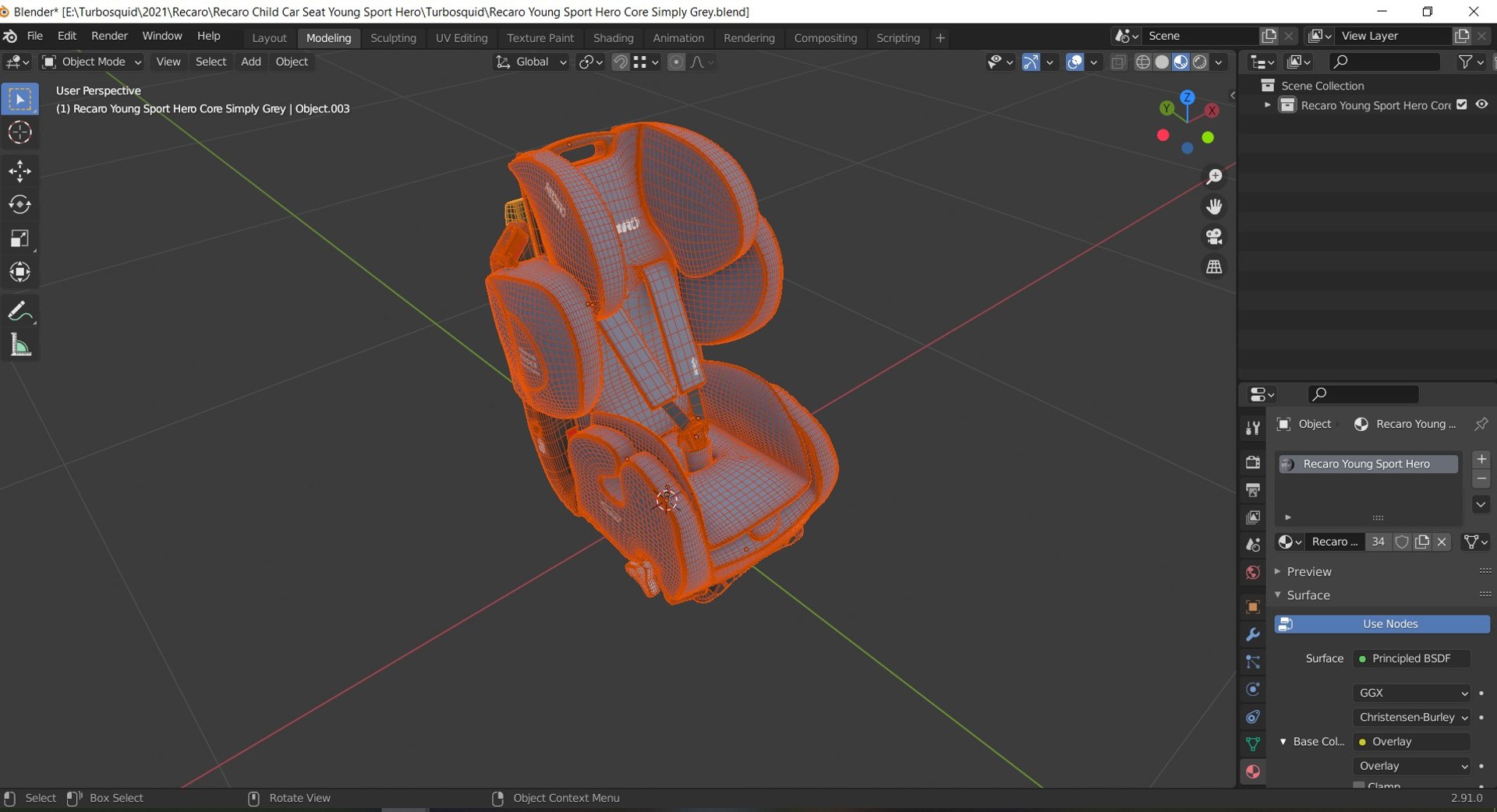 Recaro Young Sport Hero Children Car Seat Core Simply Grey Model ...