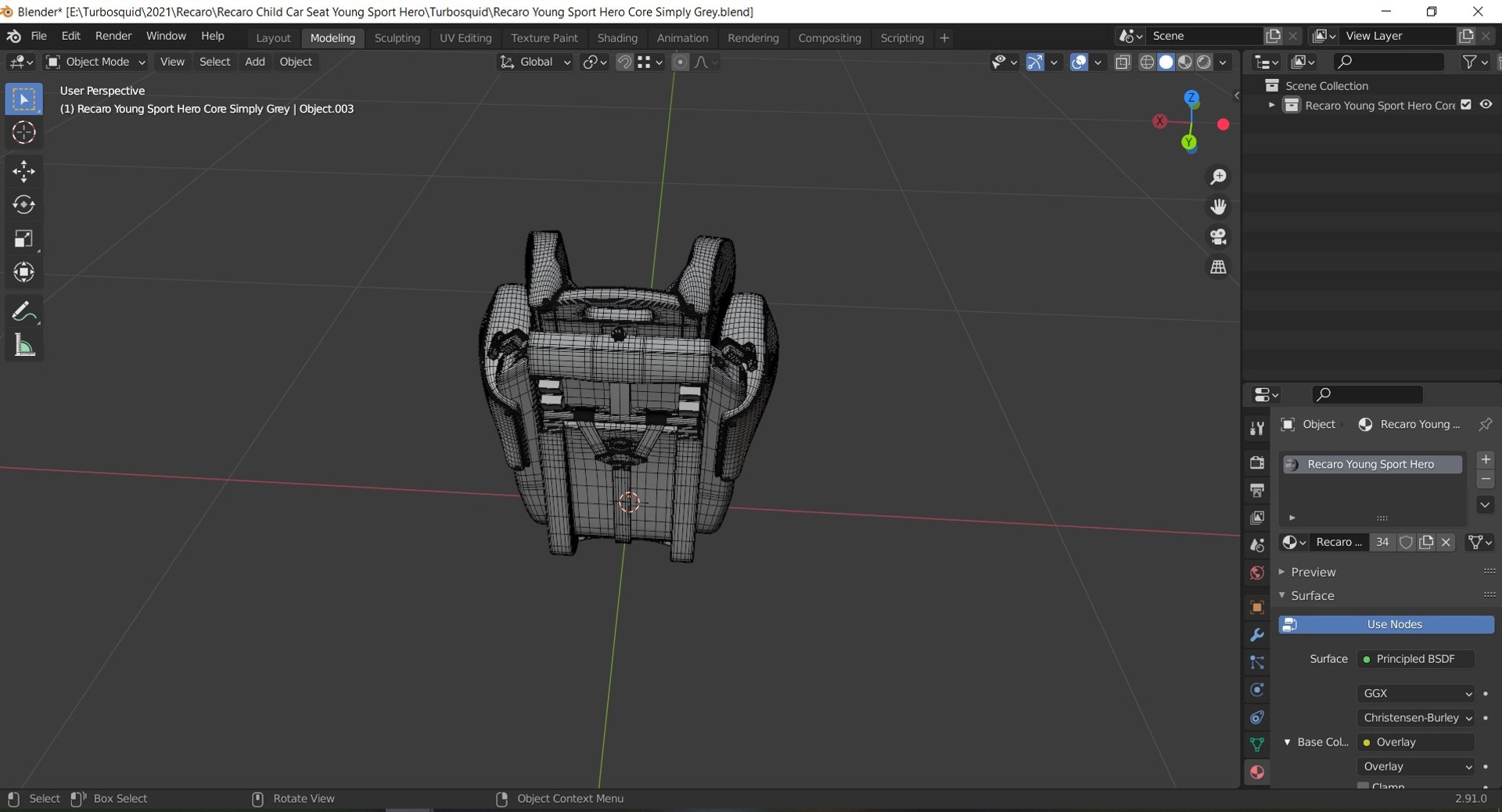 Recaro Young Sport Hero Children Car Seat Core Simply Grey Model ...