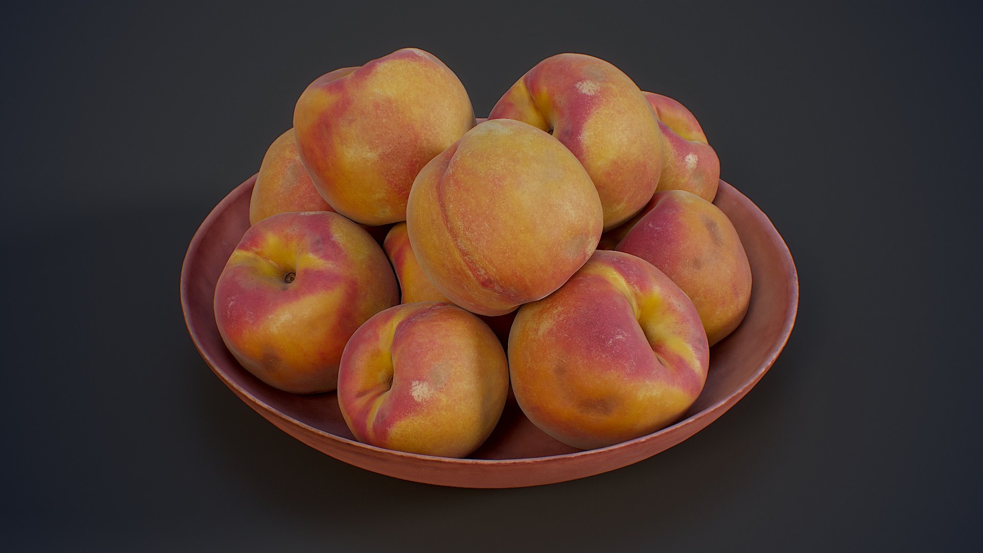 3D Model Peach Plate - TurboSquid 1782025