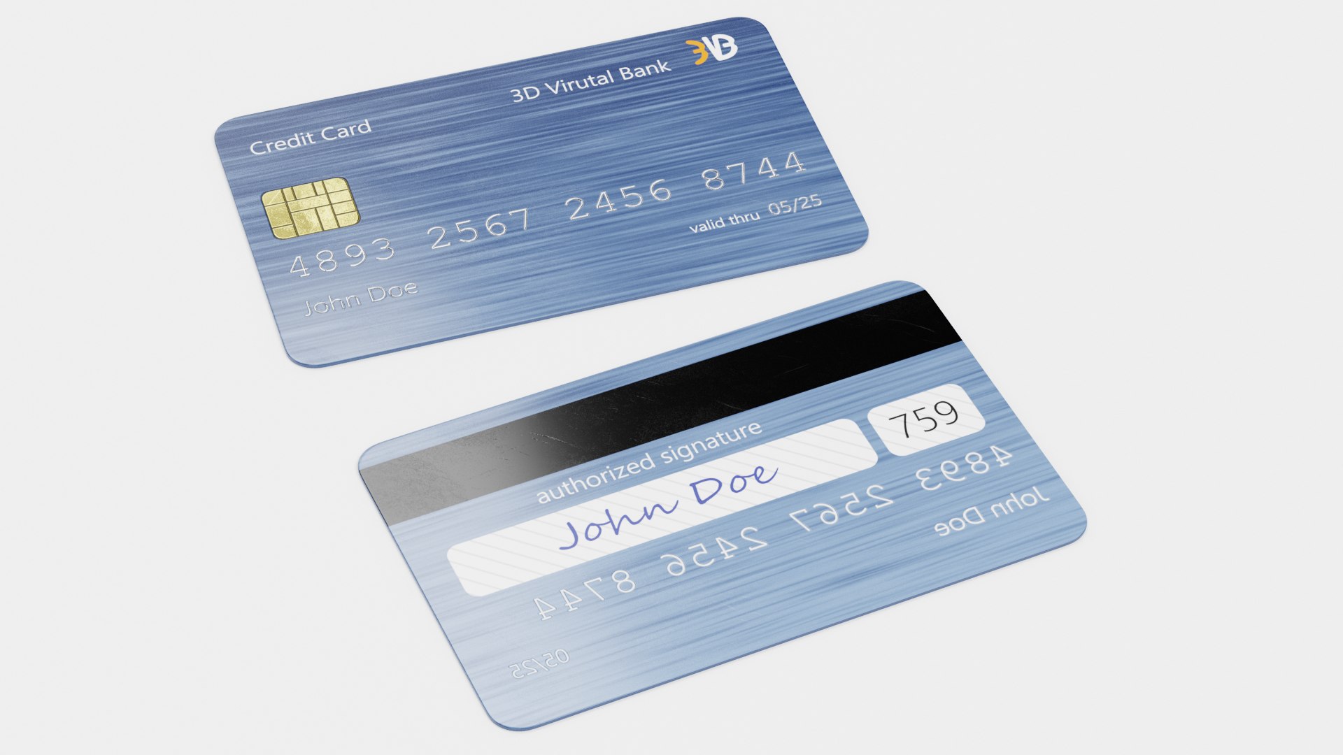 Credit Cards 3D Model - TurboSquid 1572020