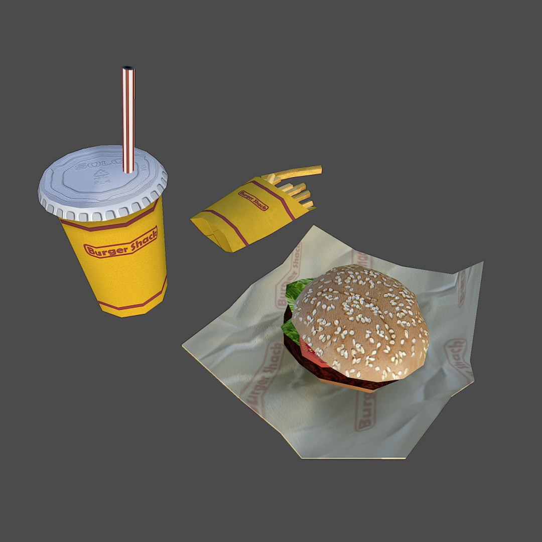 3d Fast Food