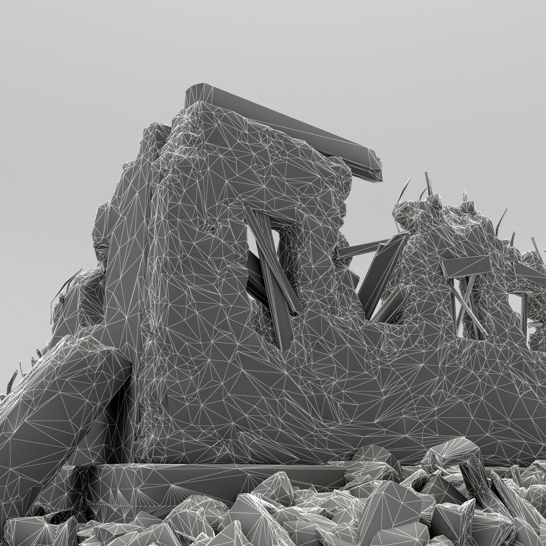 3d Model Ruins Building